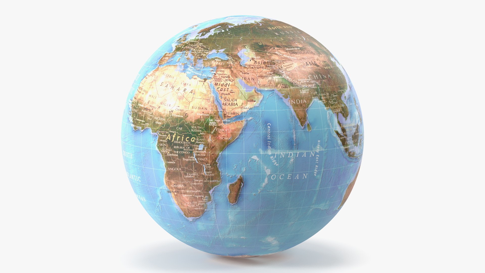 3D Physical World Globe model - TurboSquid 1879496