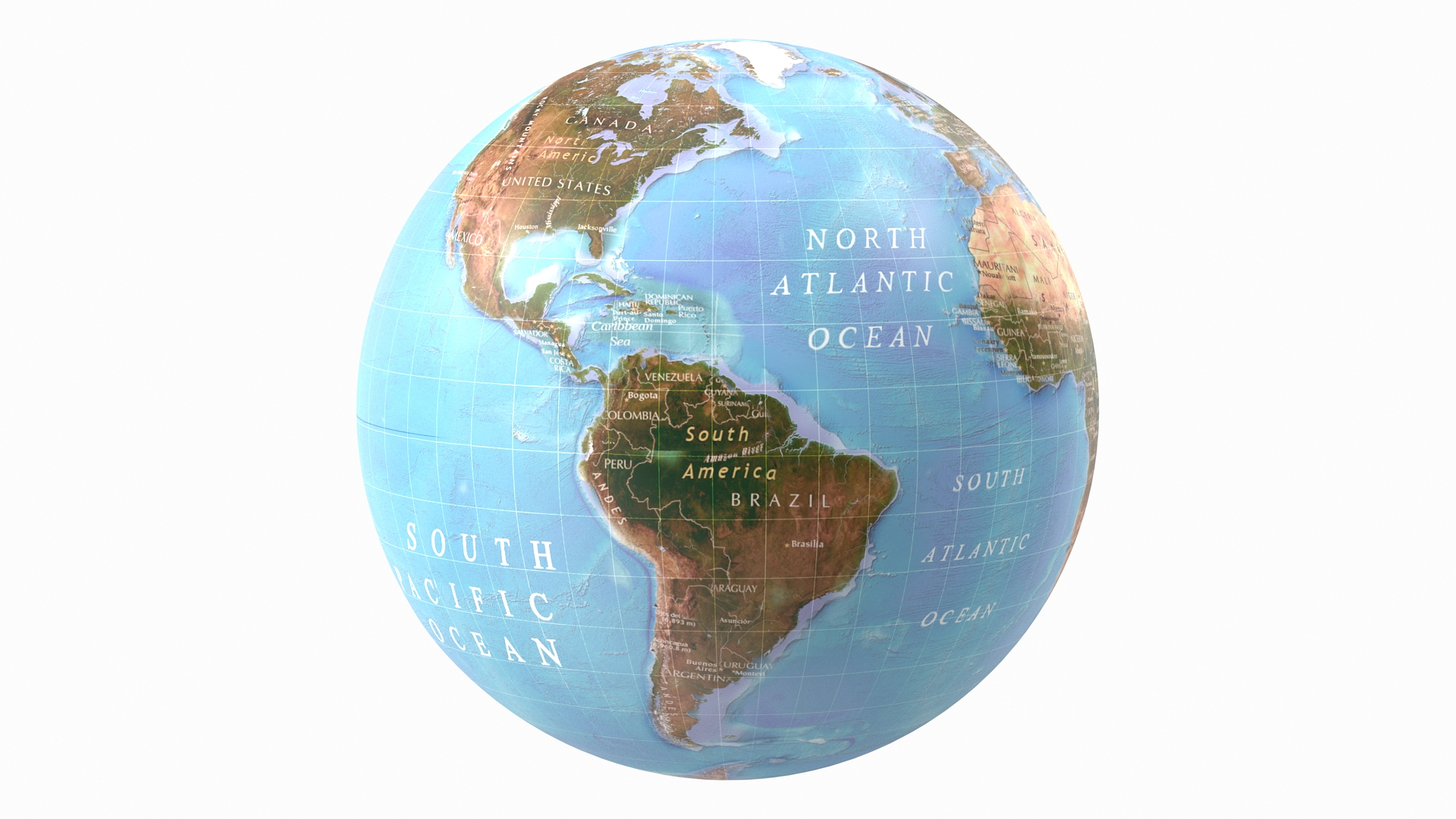 3D Physical World Globe model - TurboSquid 1879496