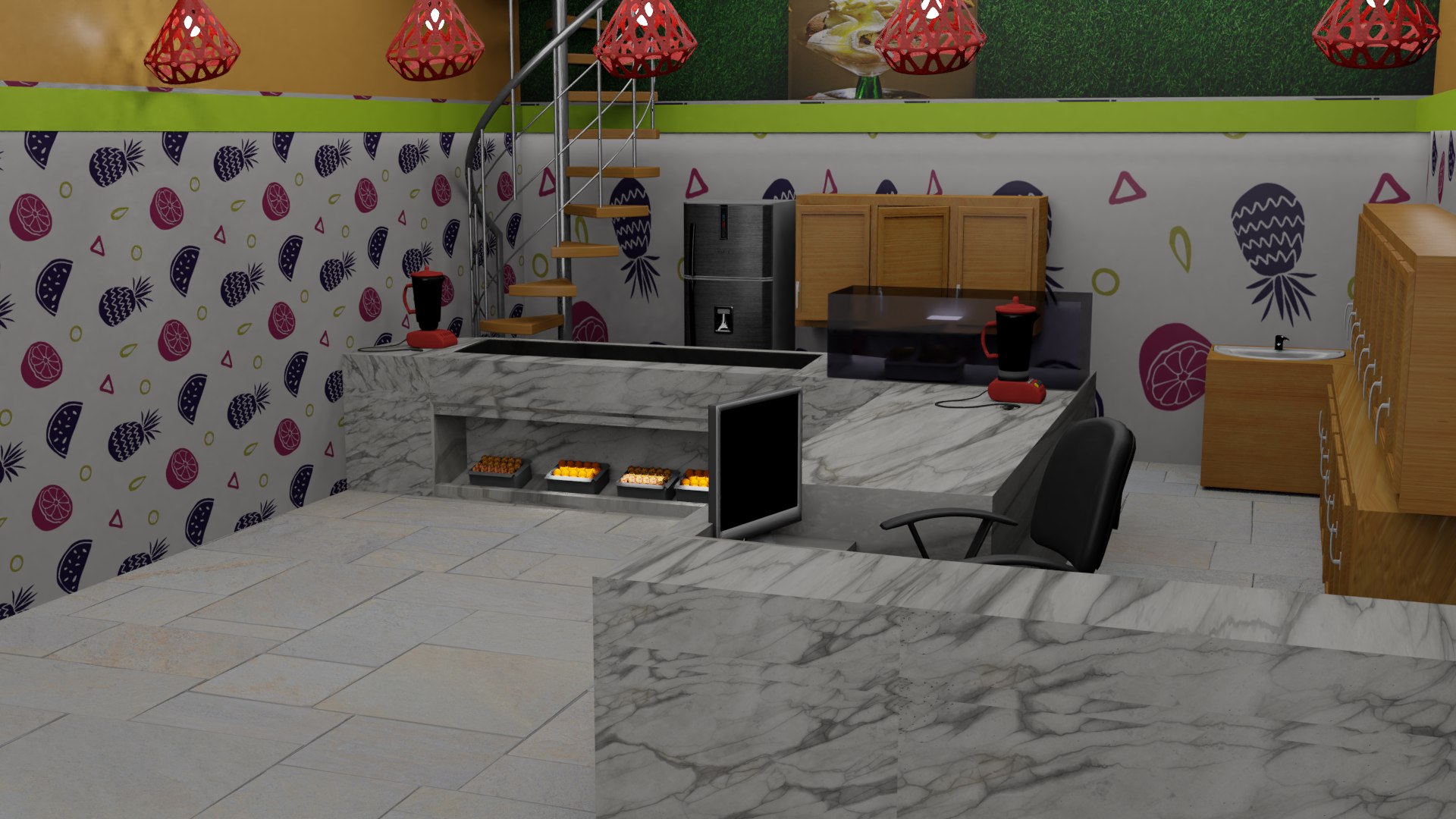 3D Model Juice Bar - TurboSquid 1392288