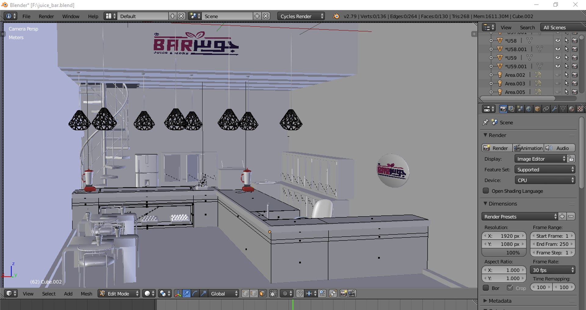 3D Model Juice Bar - TurboSquid 1392288