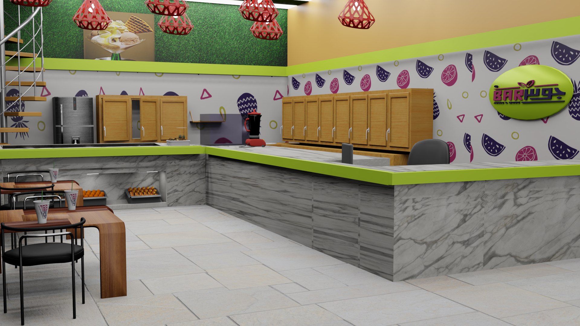 3D Model Juice Bar - TurboSquid 1392288