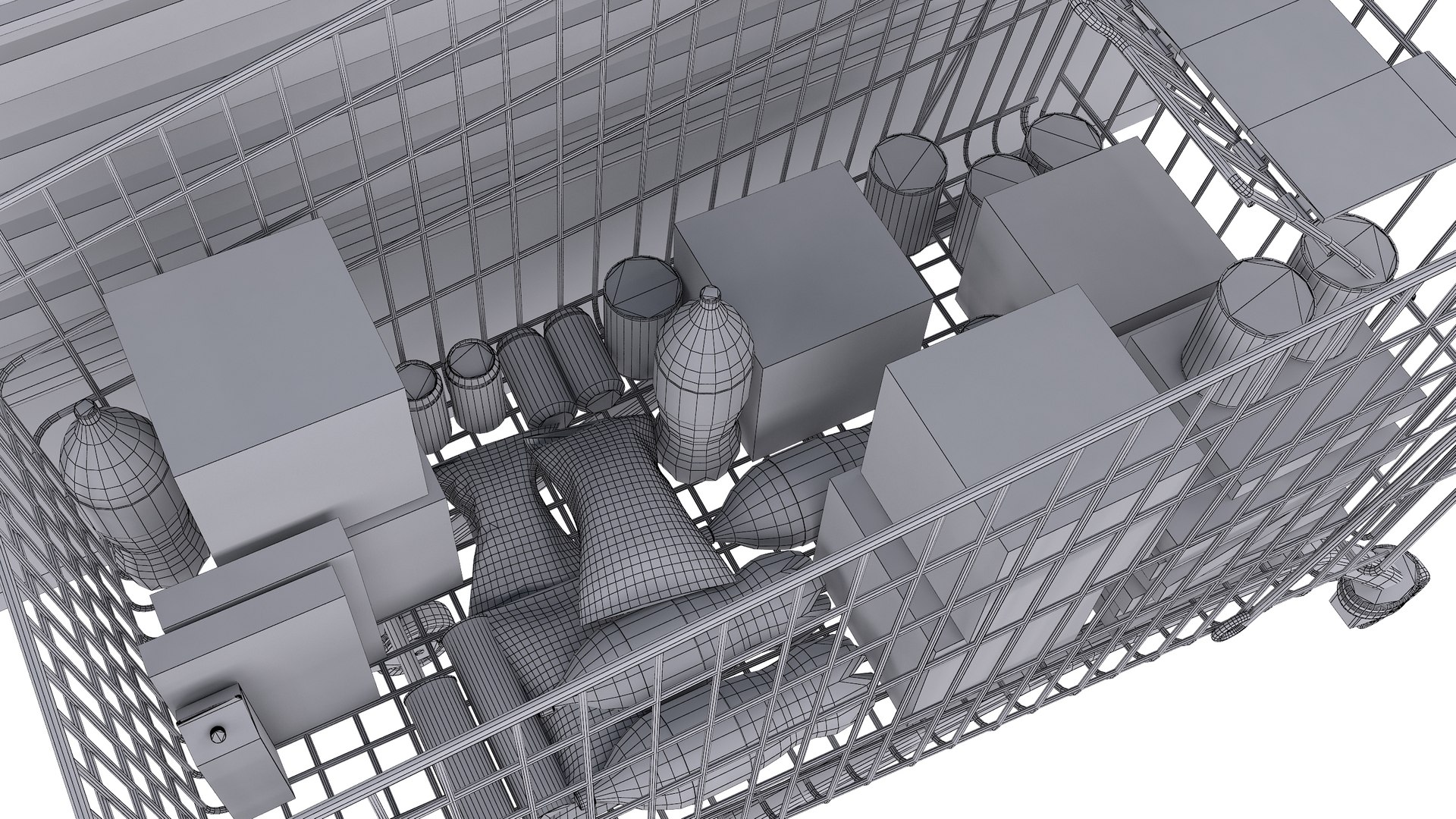 Full Cash Counter - Blue 3D Model - TurboSquid 1910635