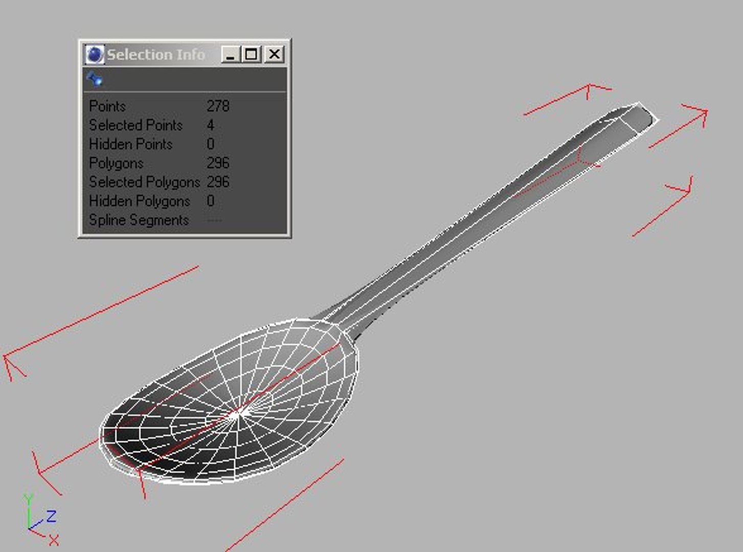 Free C4d Model Spoon Hypernurbs Polygons