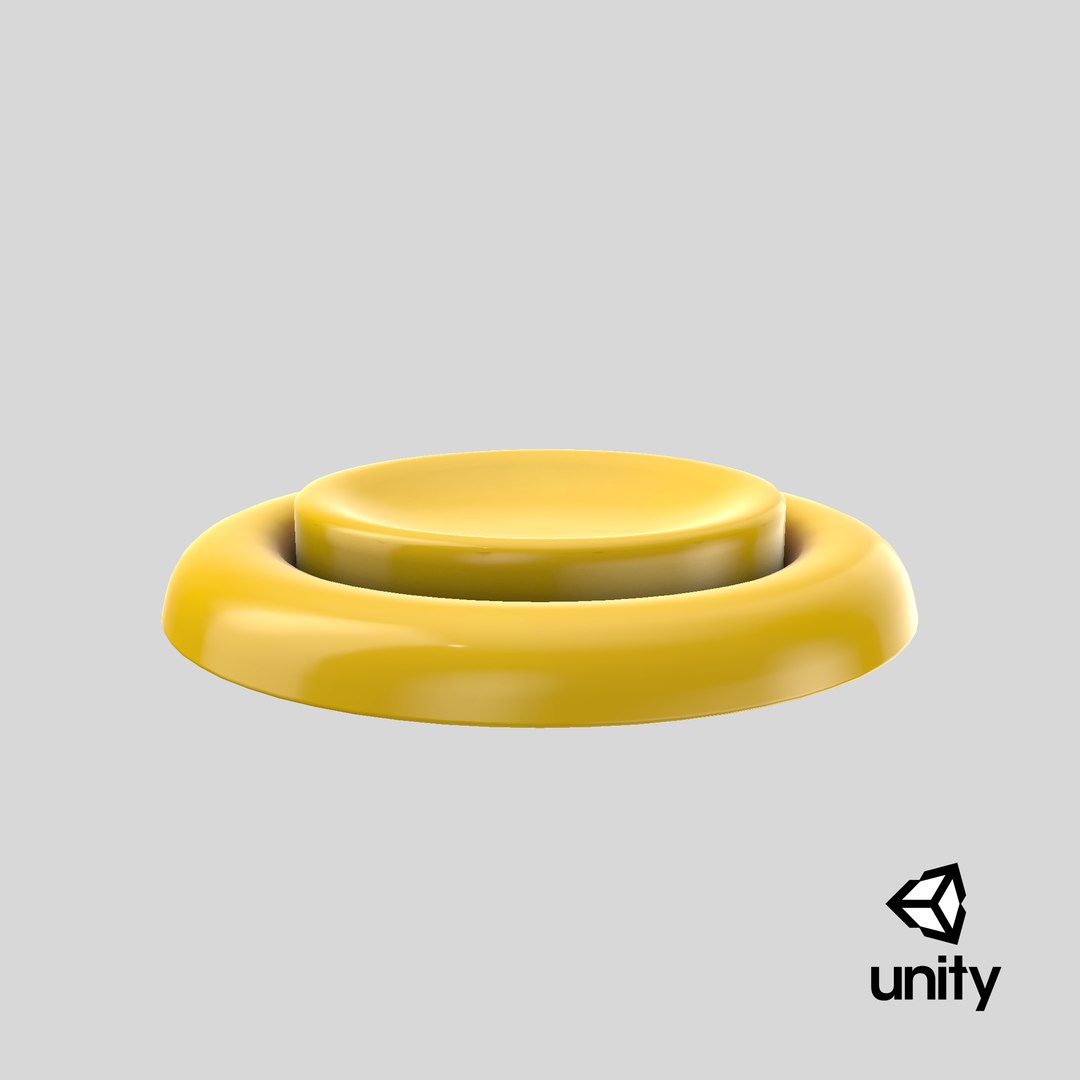 3D Button 04 Yellow Model - TurboSquid 1220812