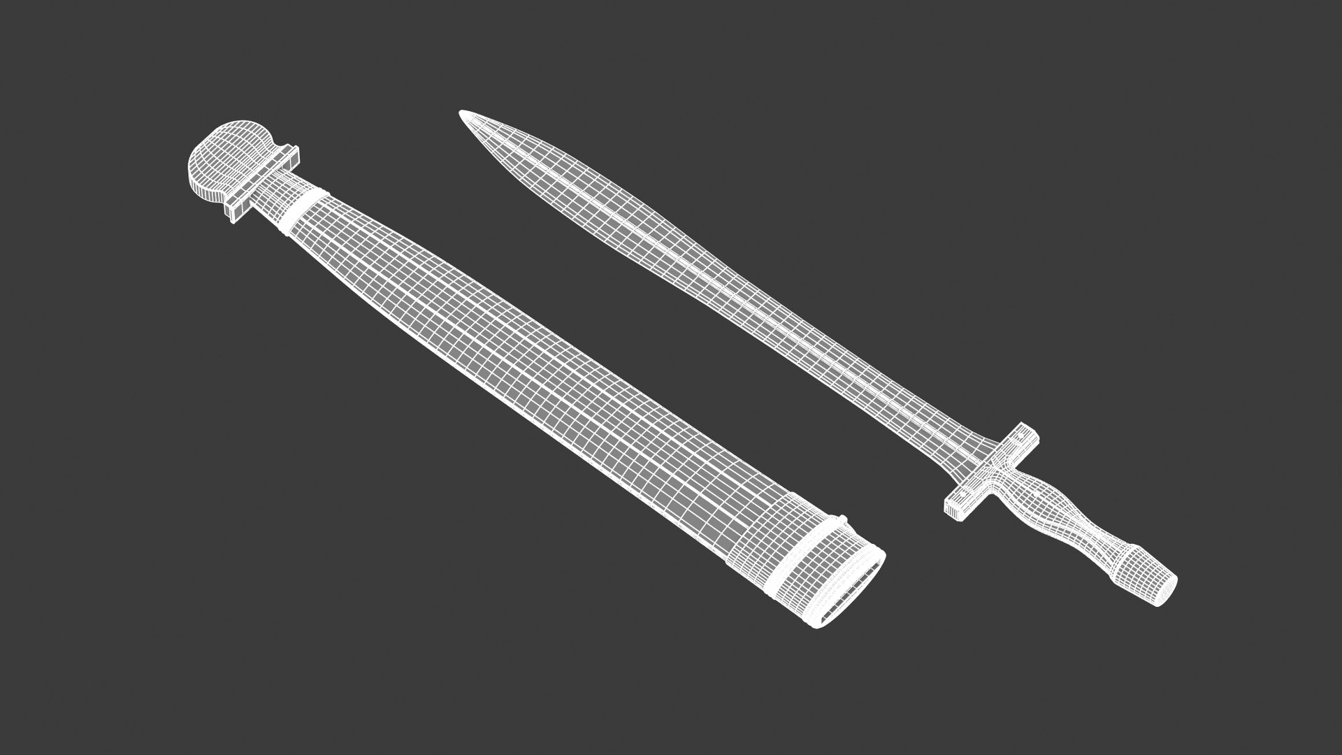 3D Xiphos Sword model - TurboSquid 1813260