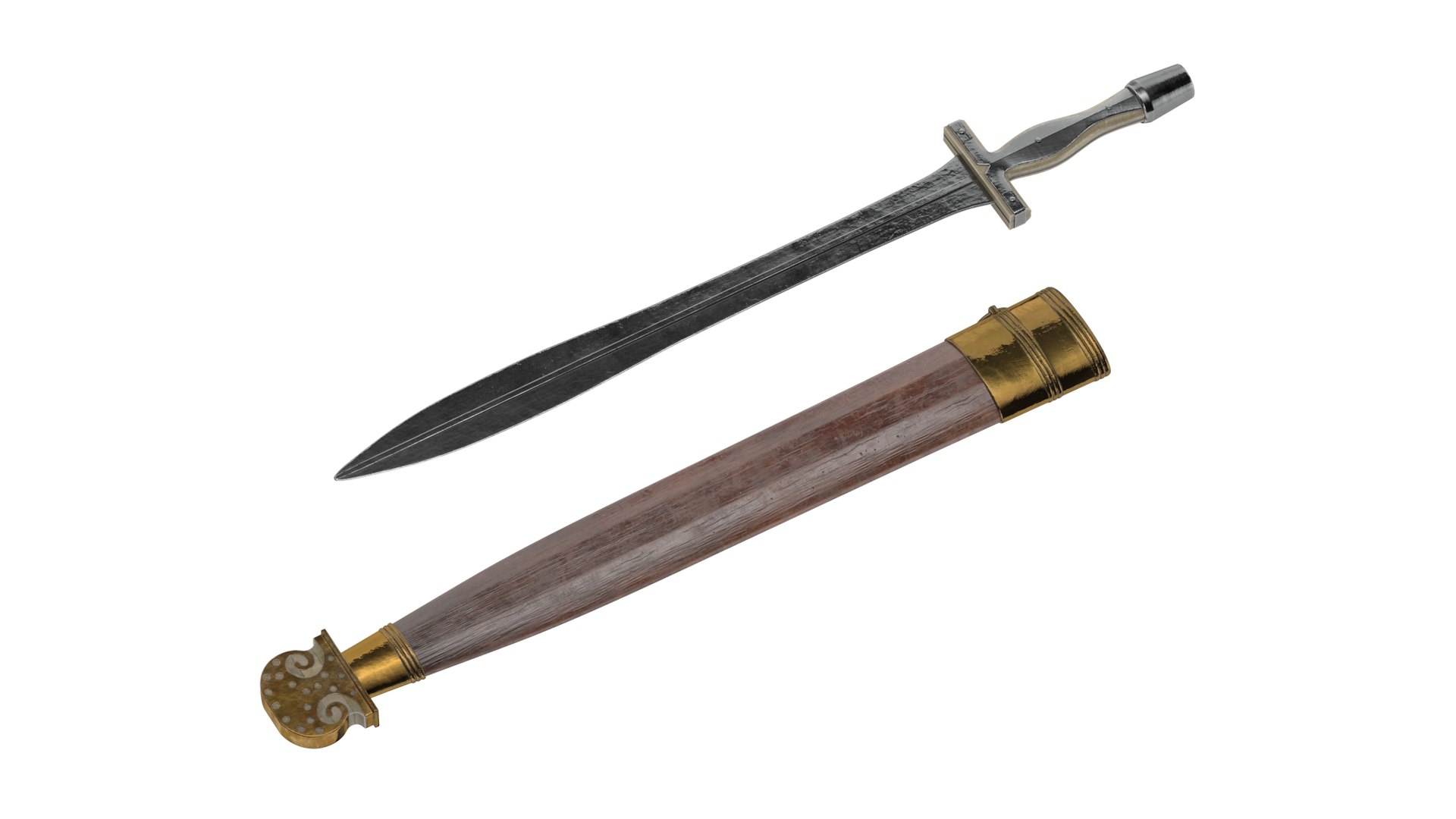 3D Xiphos Sword model - TurboSquid 1813260