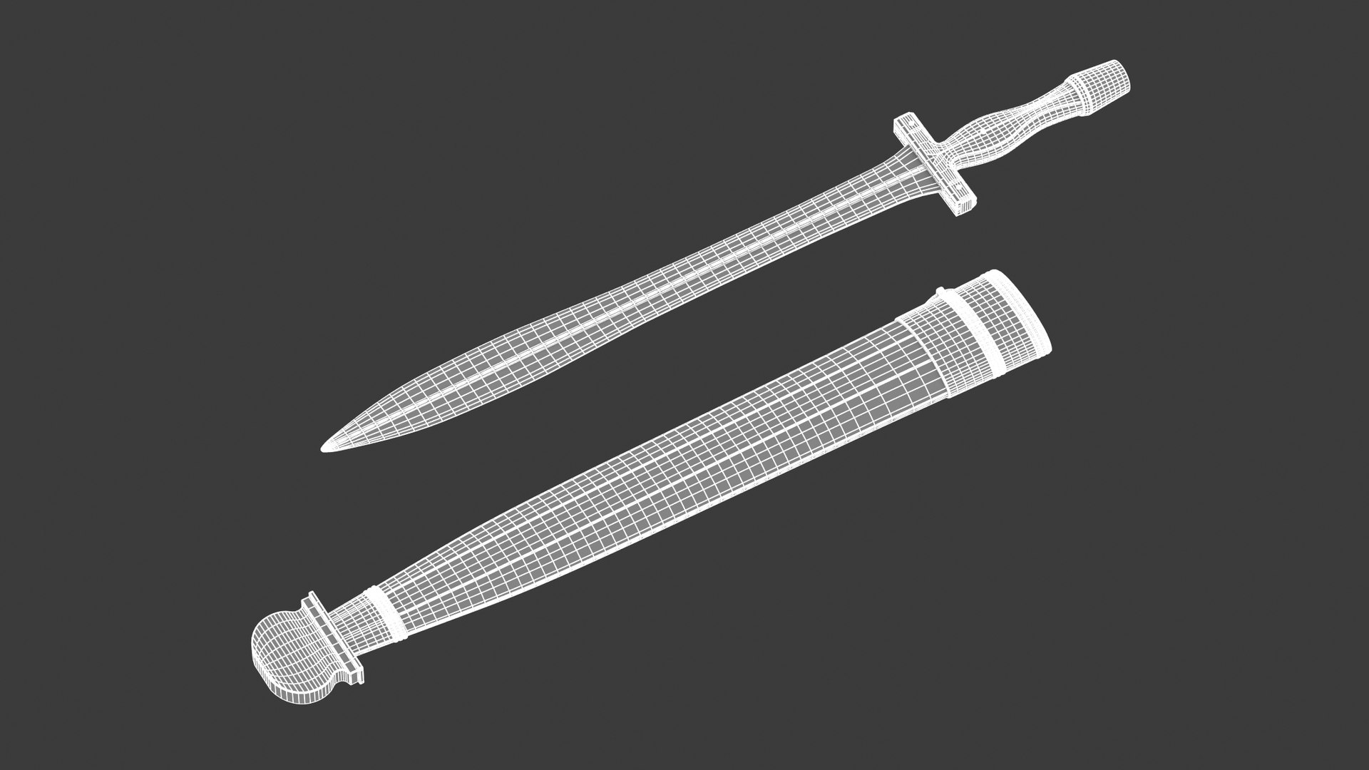 3D Xiphos Sword model - TurboSquid 1813260
