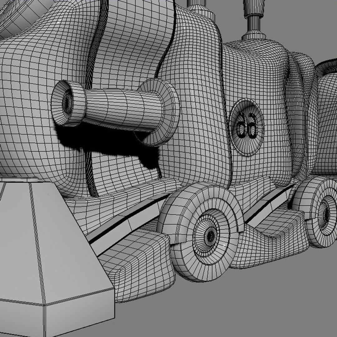 3d train engines model