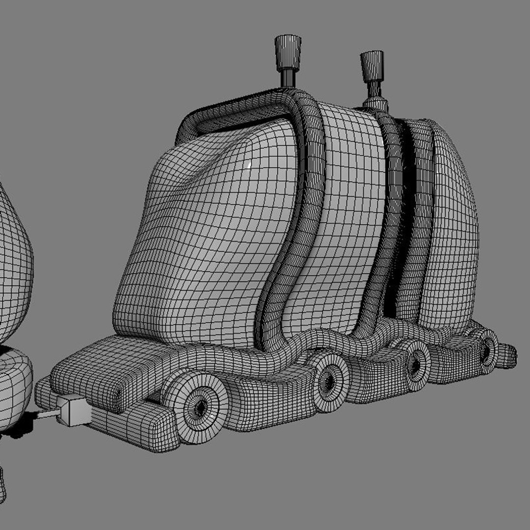 3d train engines model