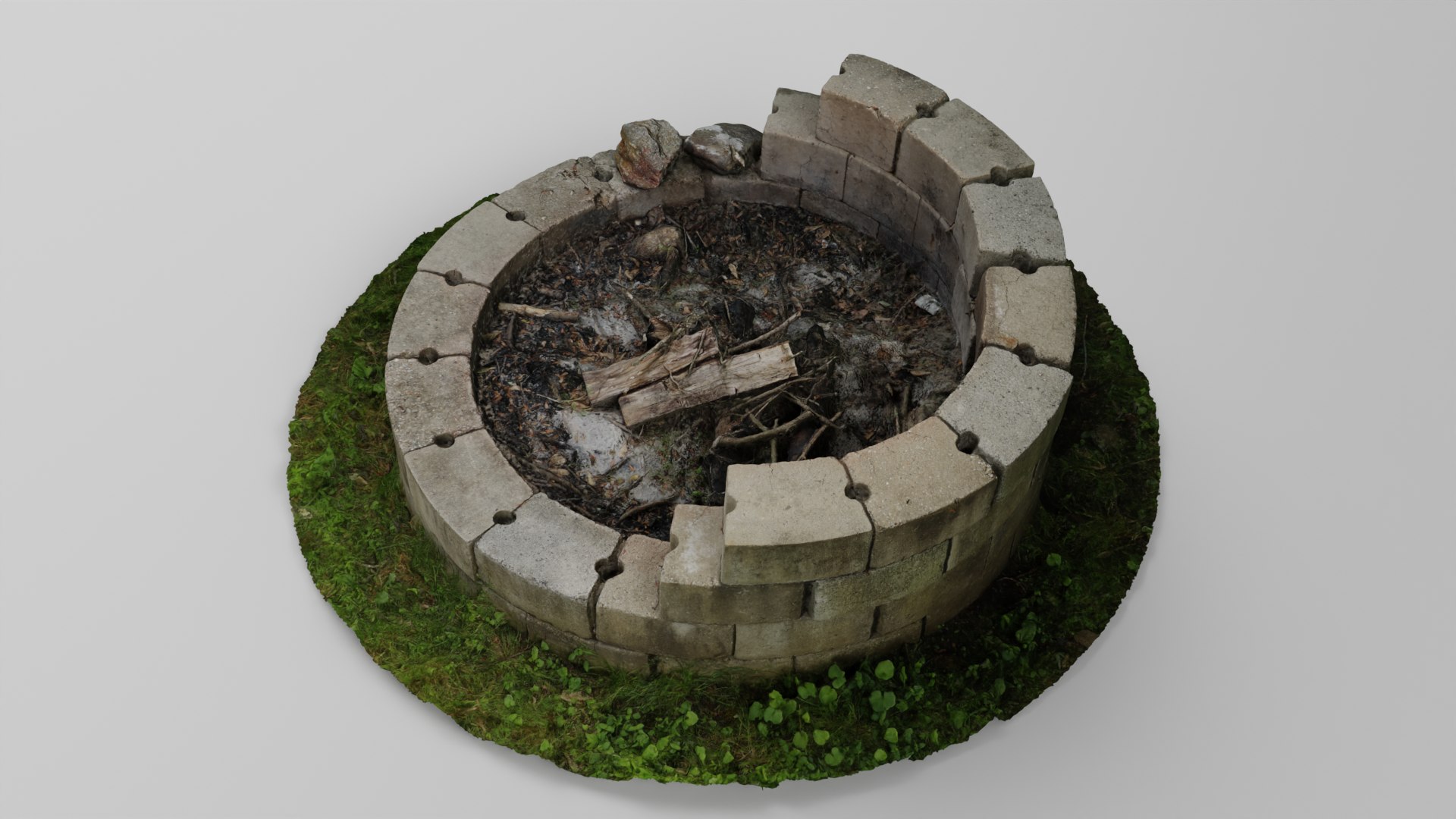 3D Fire Pit Photoscan - TurboSquid 1746824