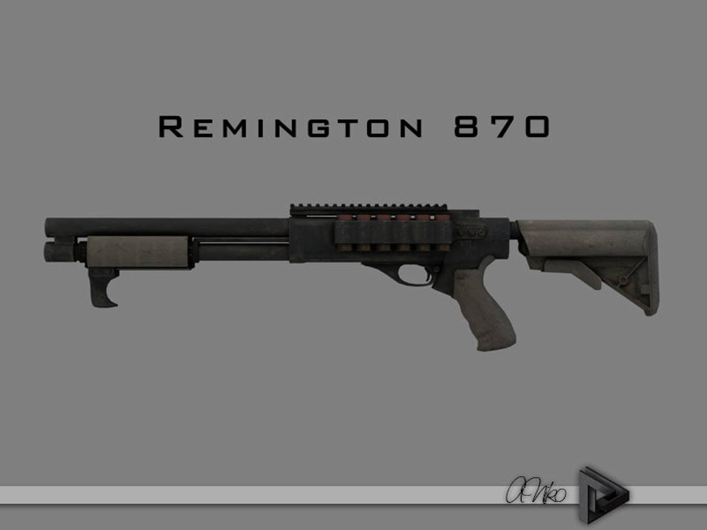 3d American Remington 870