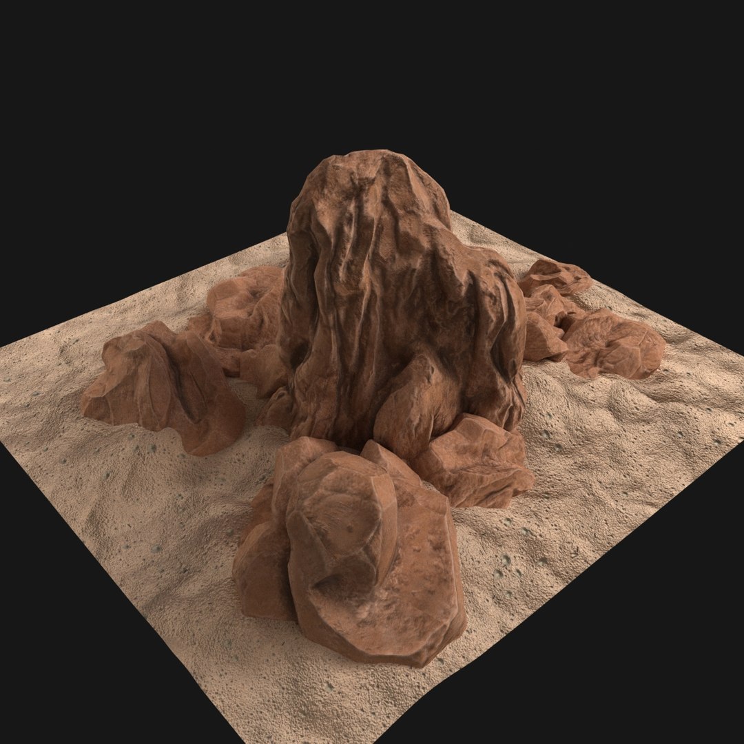 3D Desert Rock Model - TurboSquid 1269961