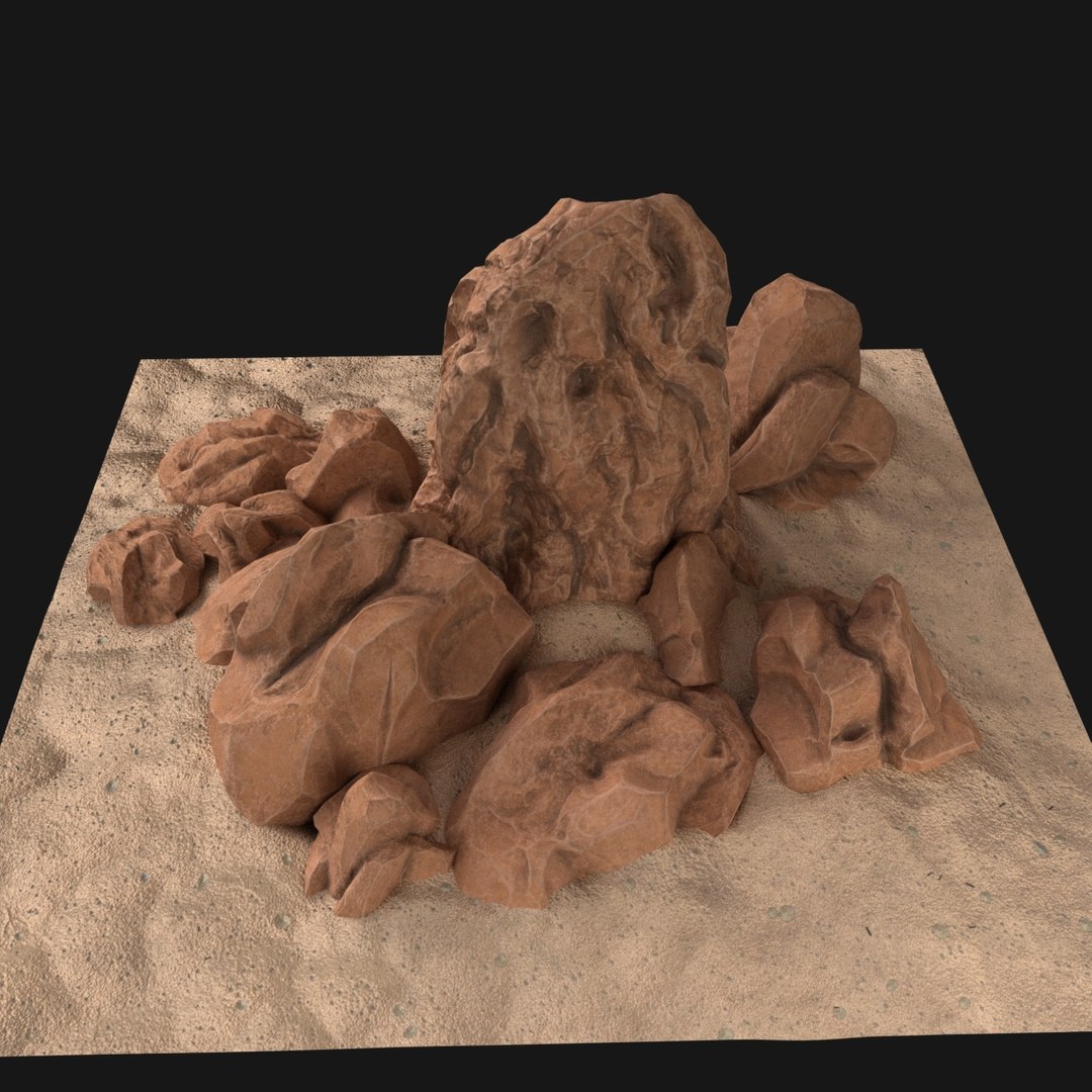 3D Desert Rock Model - TurboSquid 1269961