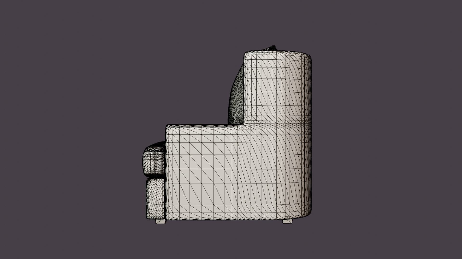 3D Mercer Armchair Model - TurboSquid 2213271