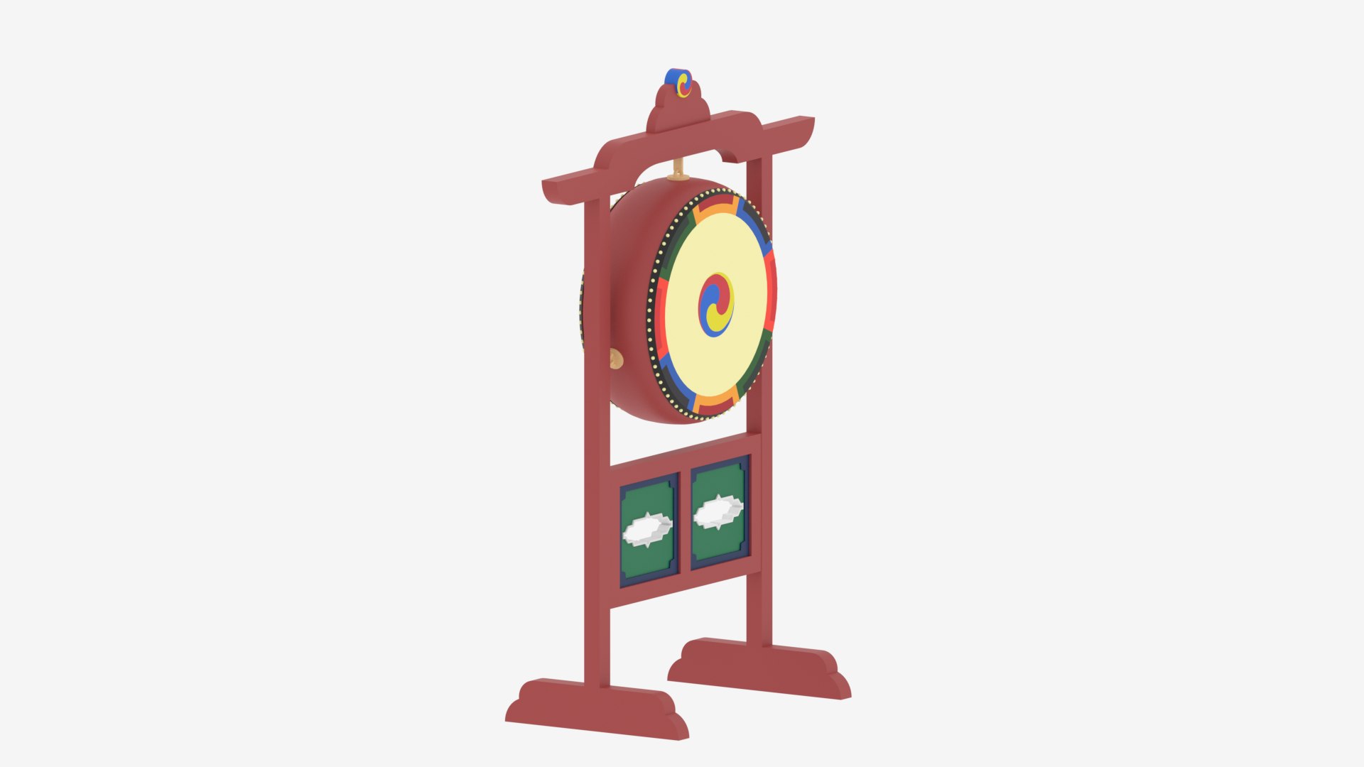 Korean Traditional Drum Buk Jwa-Go 3D Model - TurboSquid 2223579
