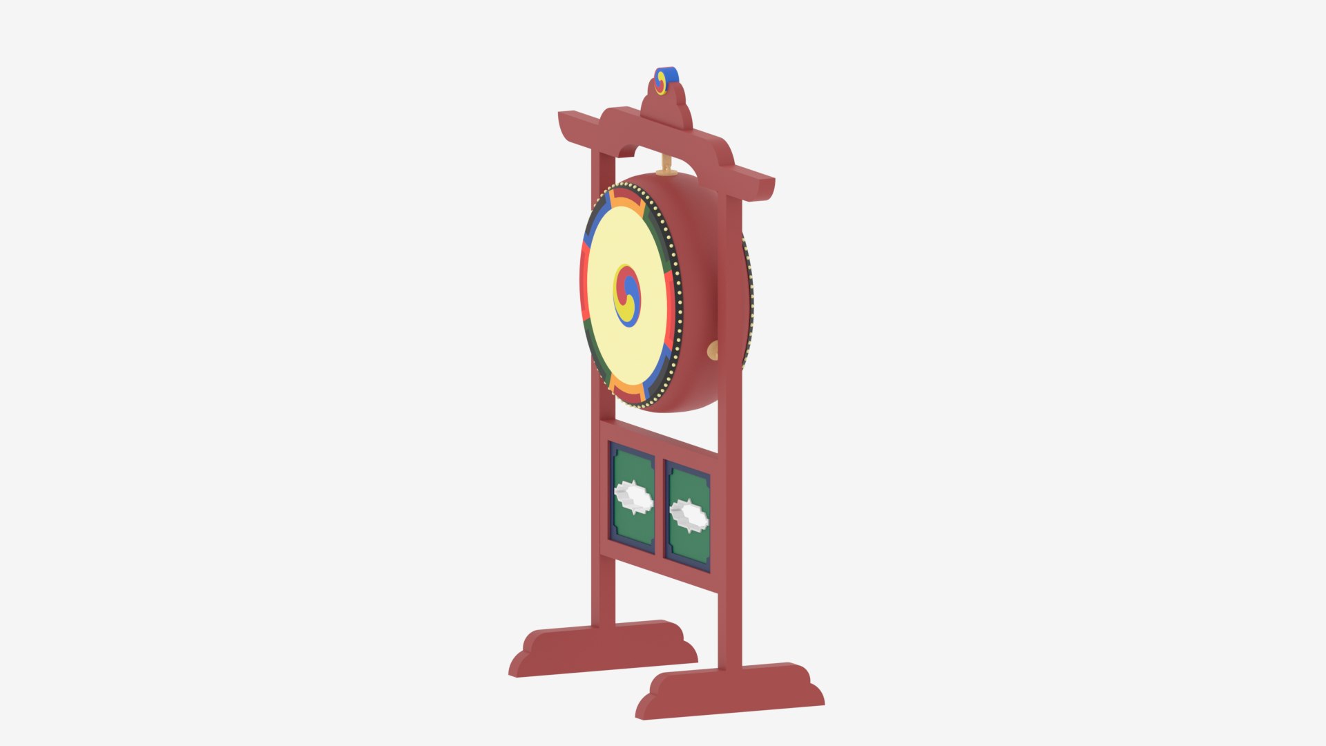 Korean Traditional Drum Buk Jwa-Go 3D Model - TurboSquid 2223579