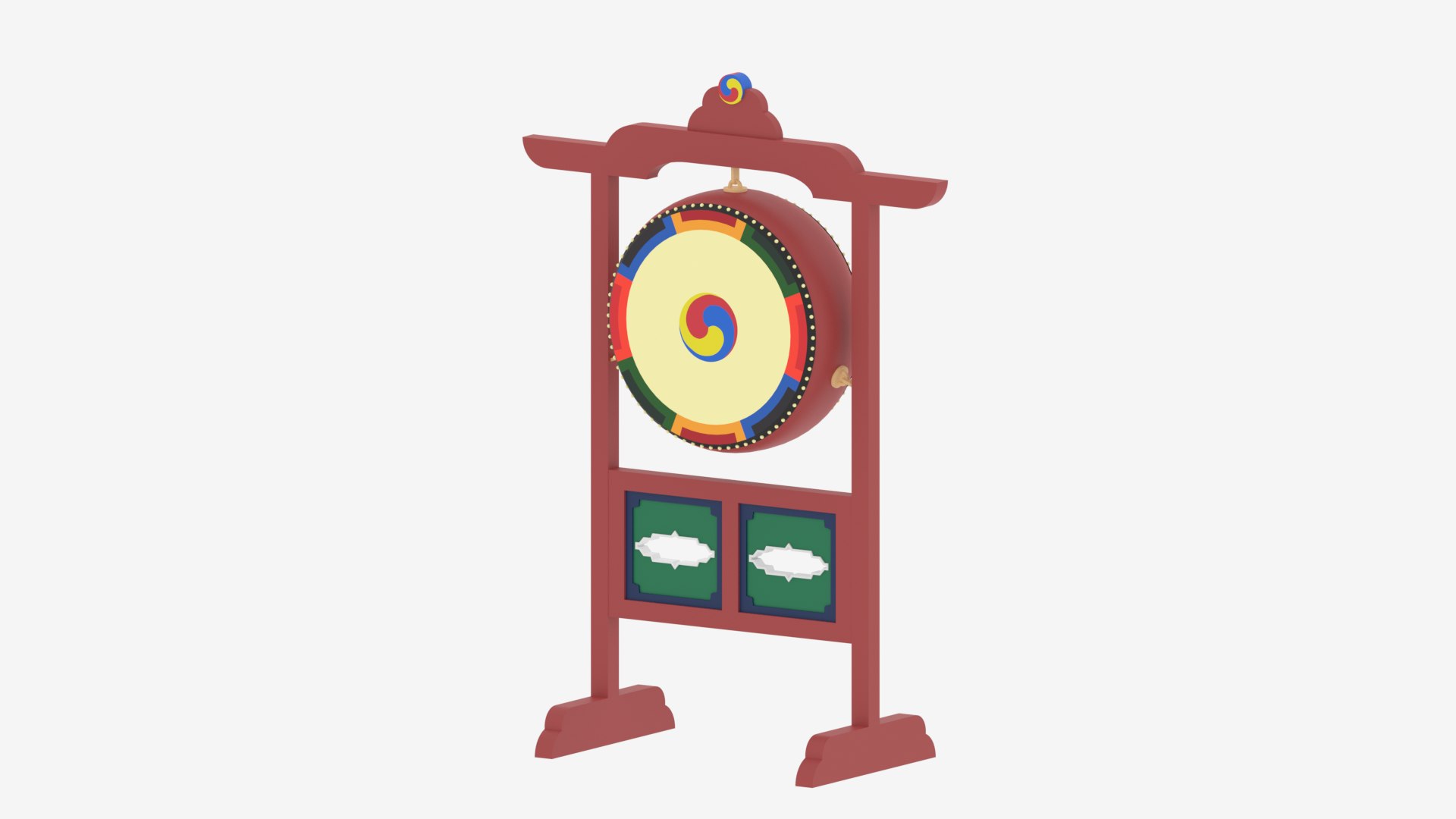 Korean Traditional Drum Buk Jwa-Go 3D Model - TurboSquid 2223579