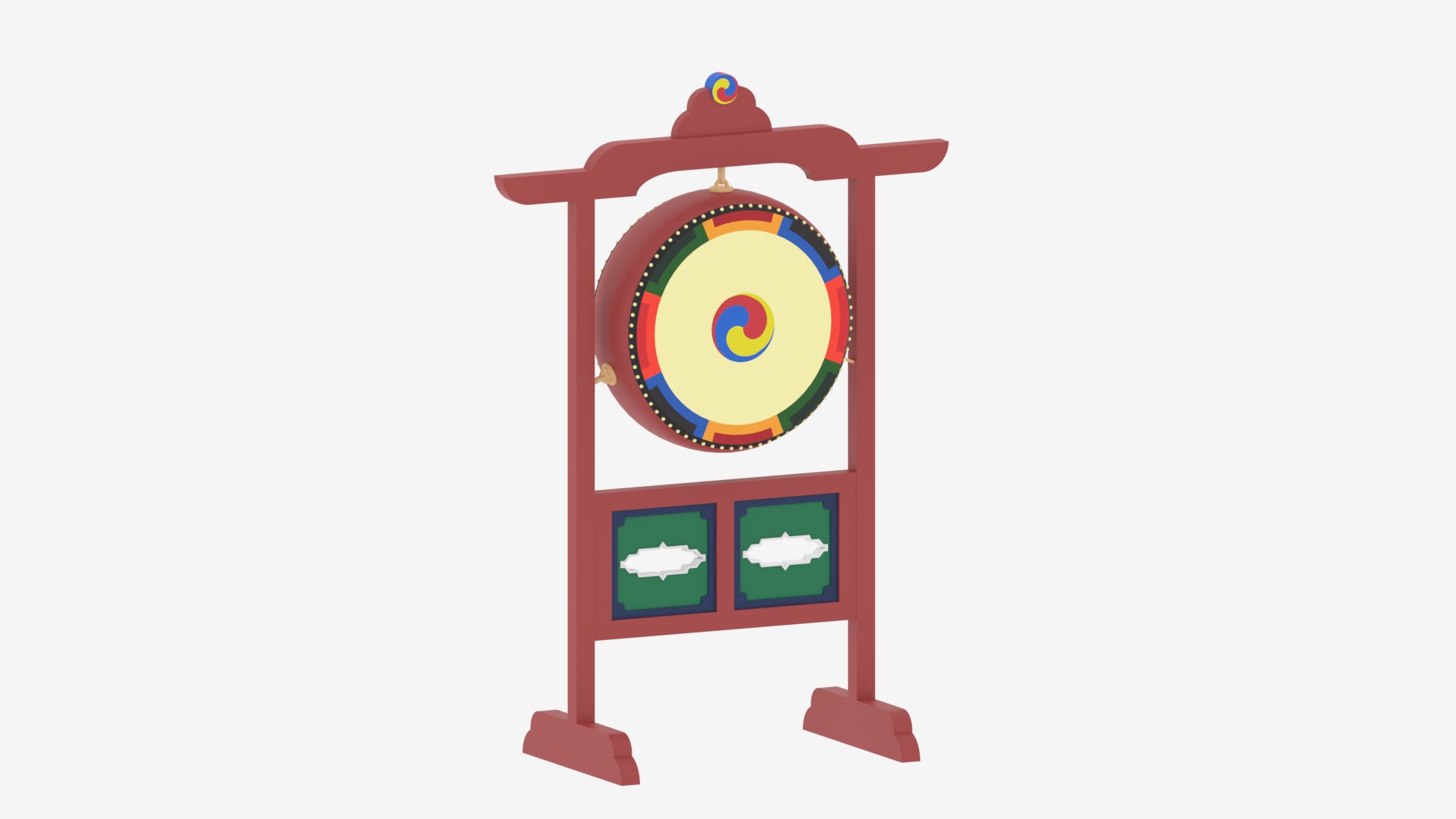 Korean Traditional Drum Buk Jwa-Go 3D Model - TurboSquid 2223579