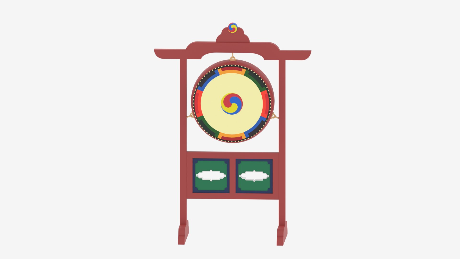 Korean Traditional Drum Buk Jwa-Go 3D Model - TurboSquid 2223579