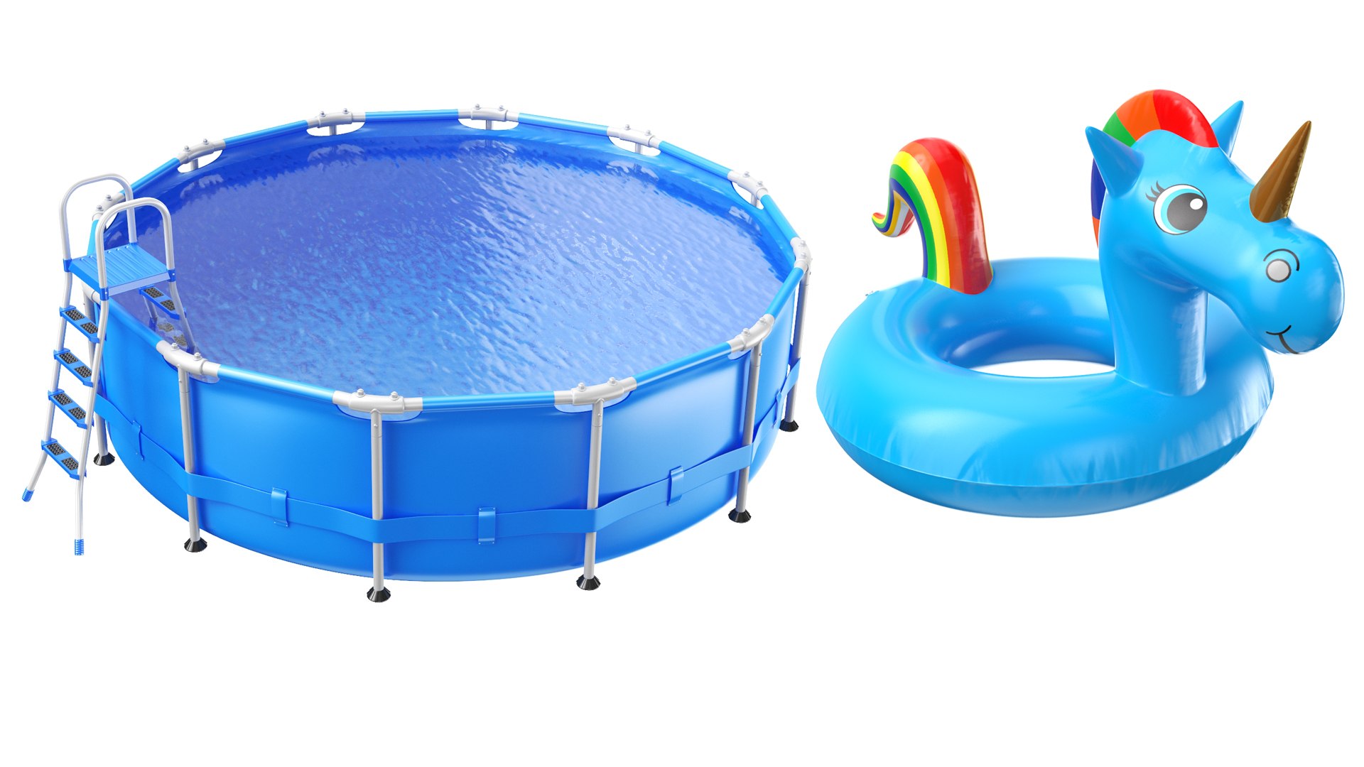 3D Inflatable Pool With Toy - TurboSquid 1944195