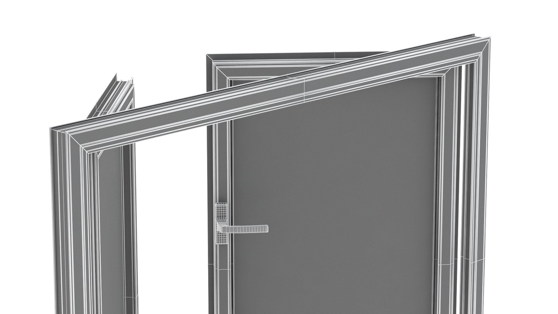 Door aluminium 3D model - TurboSquid 1598955