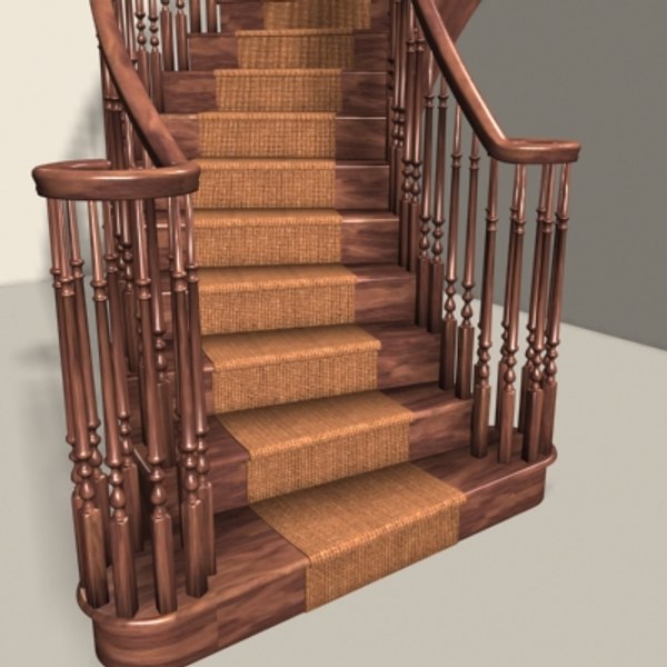 3ds max curved staircase