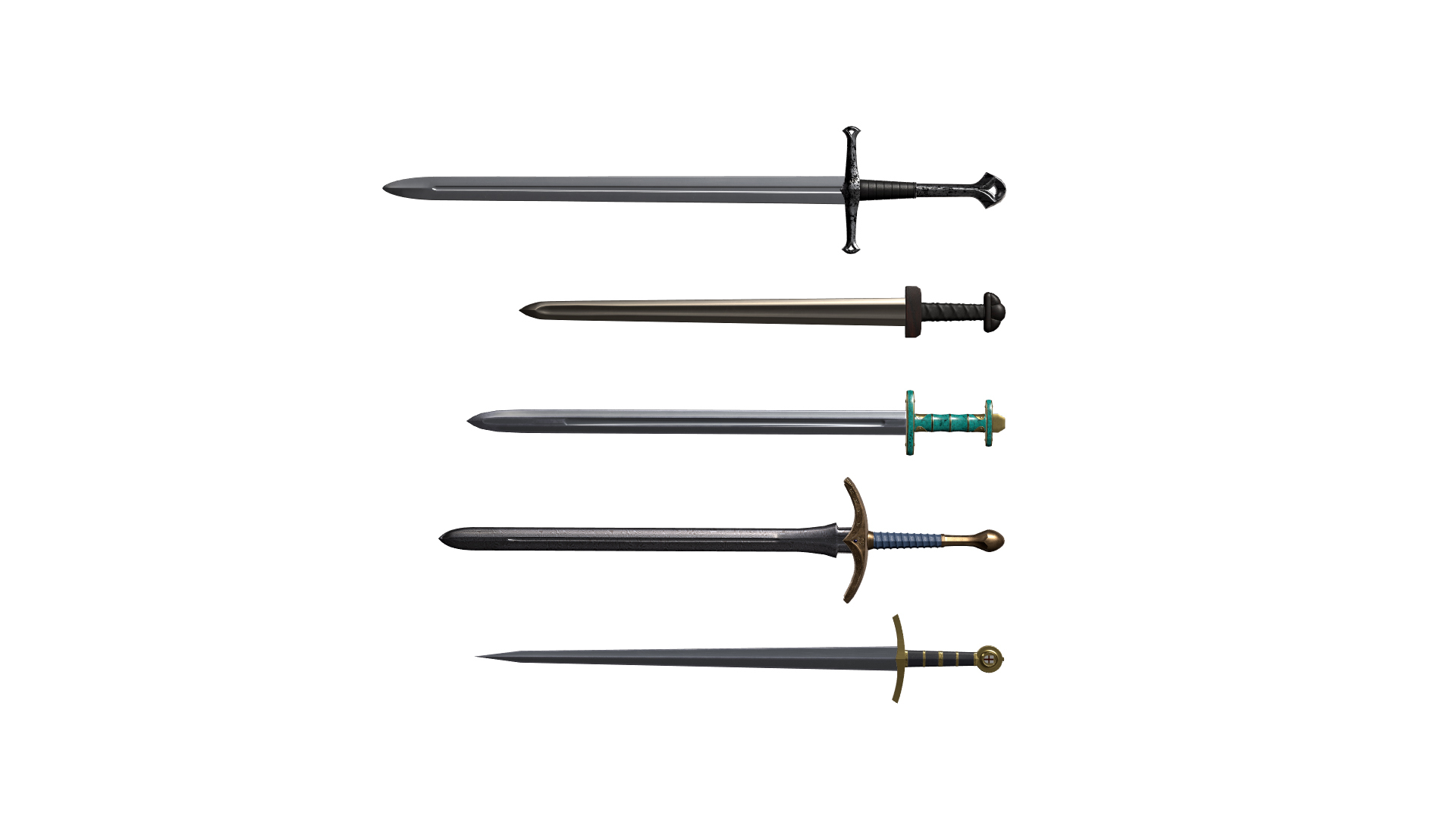 Medieval Sword Pack 3D Model - TurboSquid 2428513