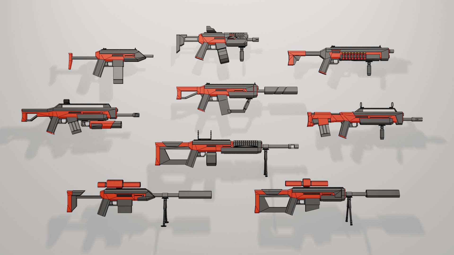 Asset Pack Guns Rifles 3D Model - TurboSquid 1492985