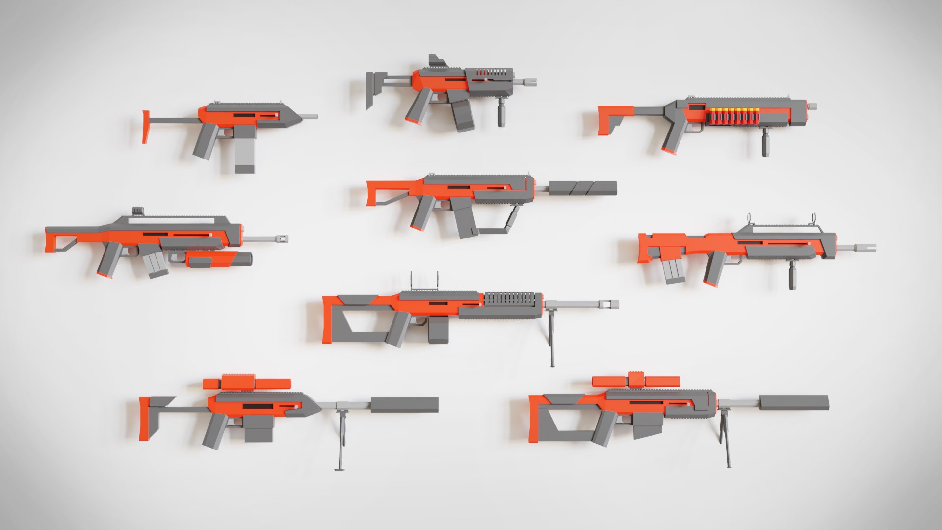 Asset Pack Guns Rifles 3D Model - TurboSquid 1492985