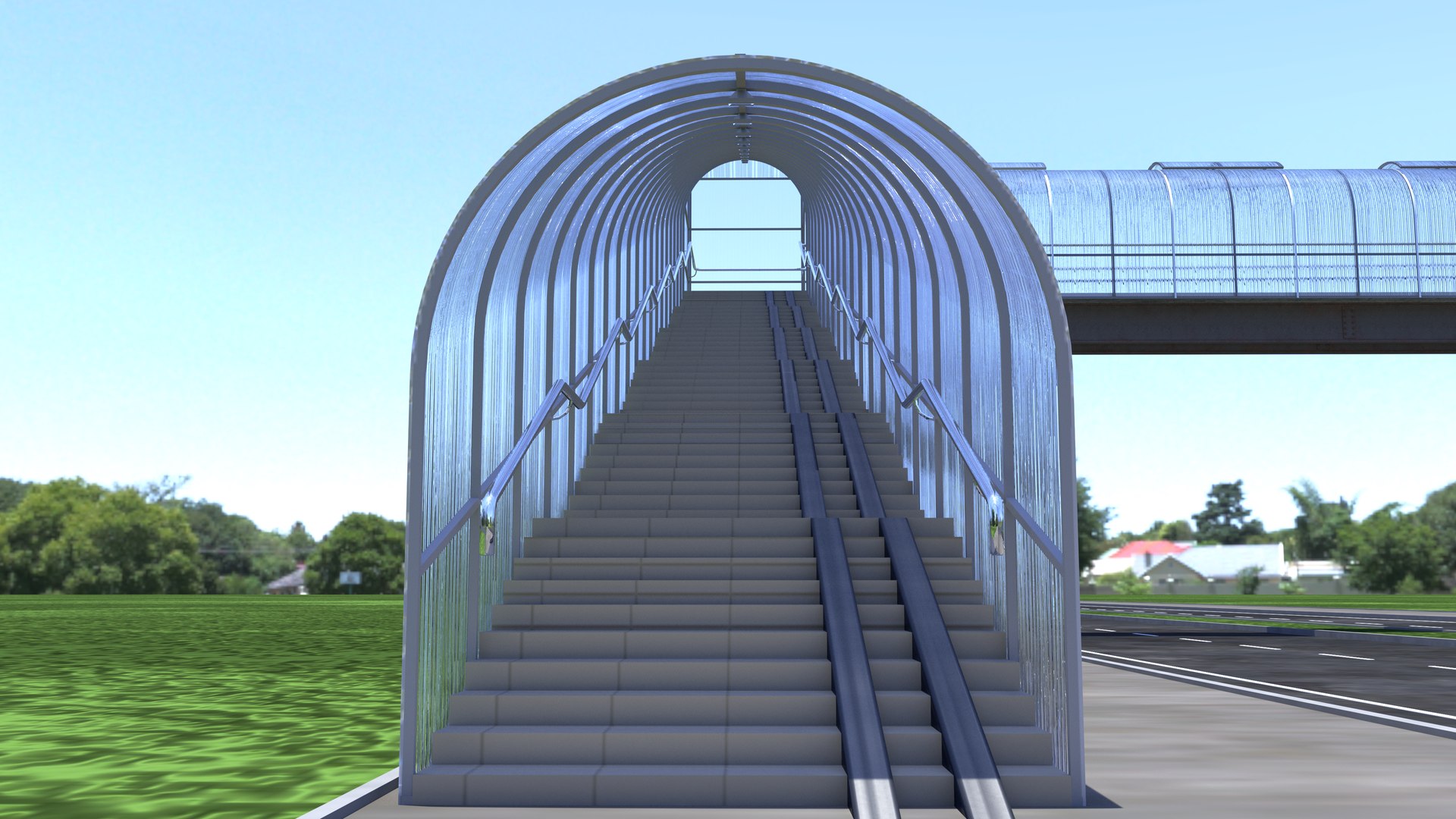 3D Pedestrian Bridge - TurboSquid 1708080