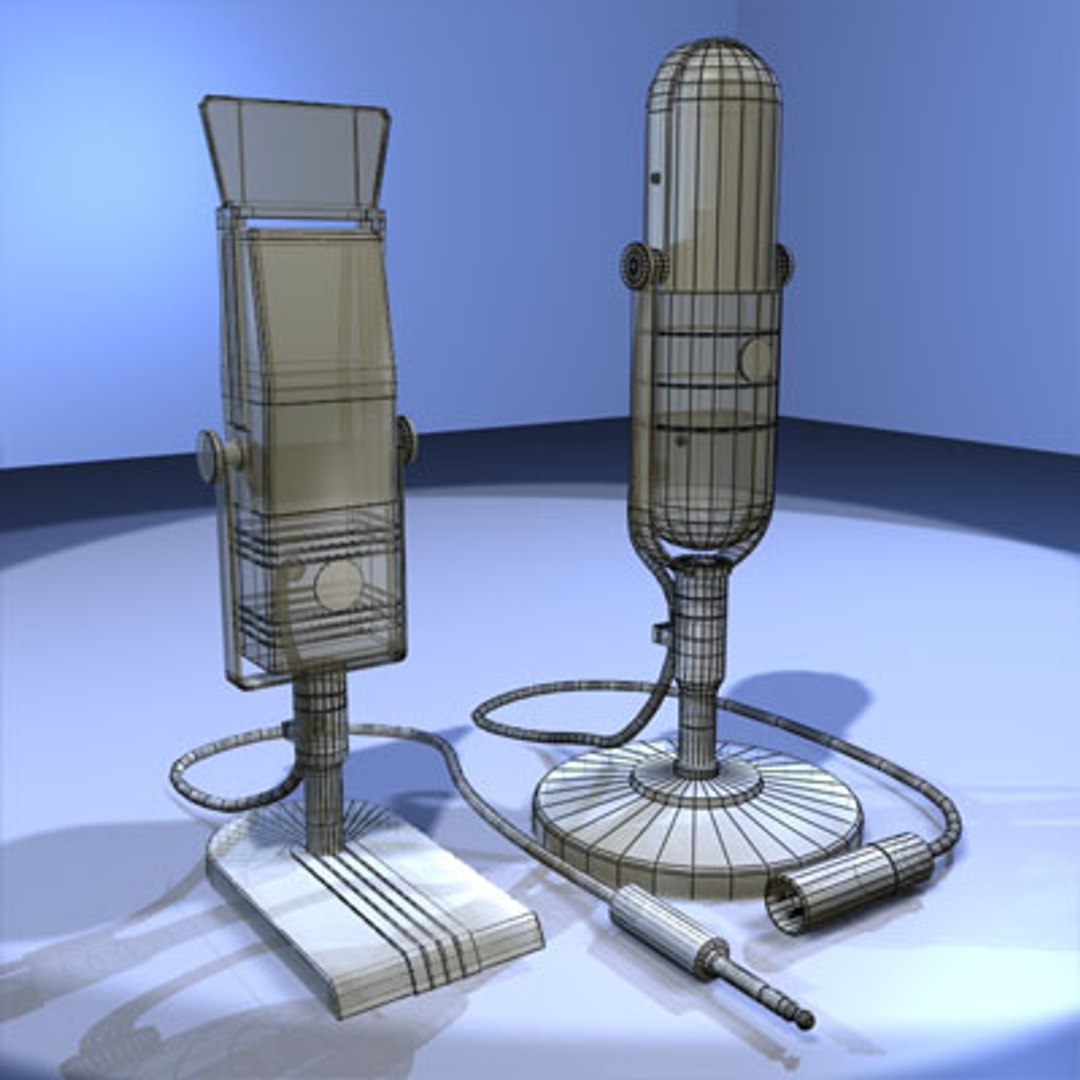 3d Vintage Microphone 03
