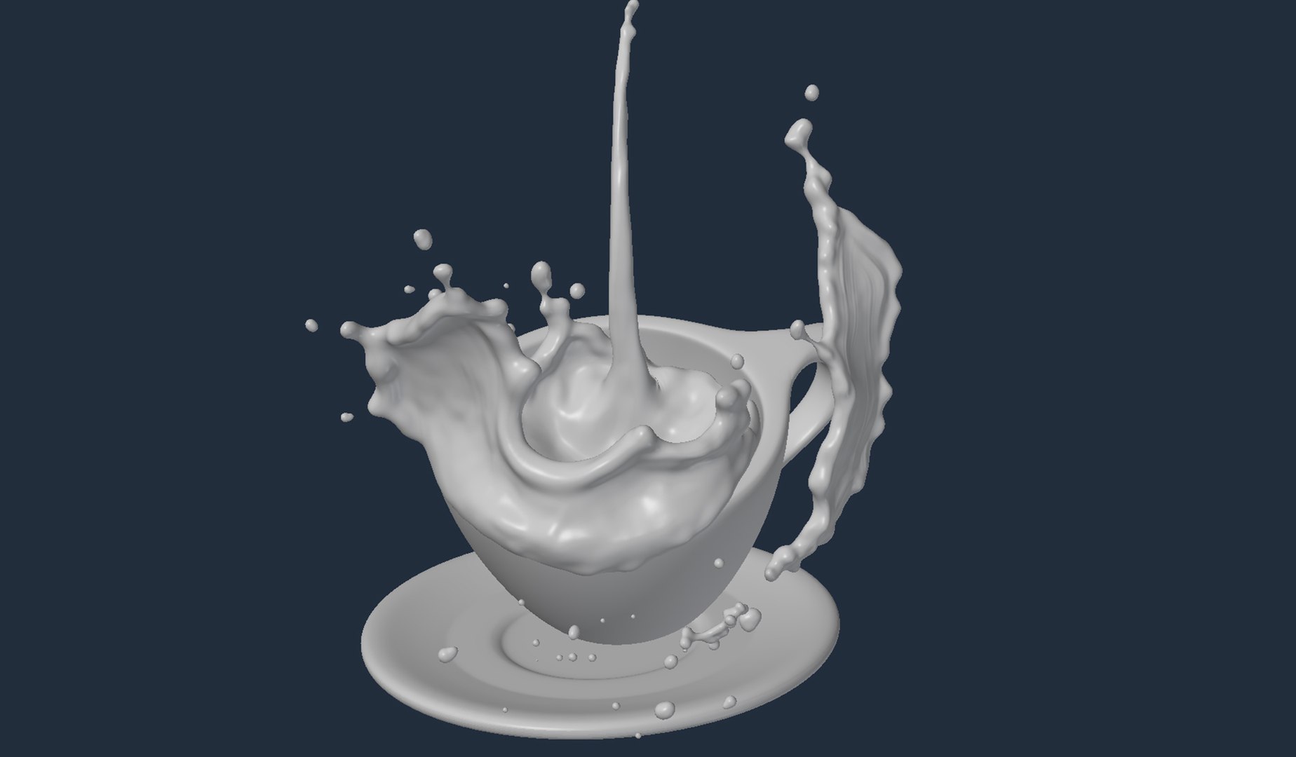 3D Coffee Splash Model - TurboSquid 1846131