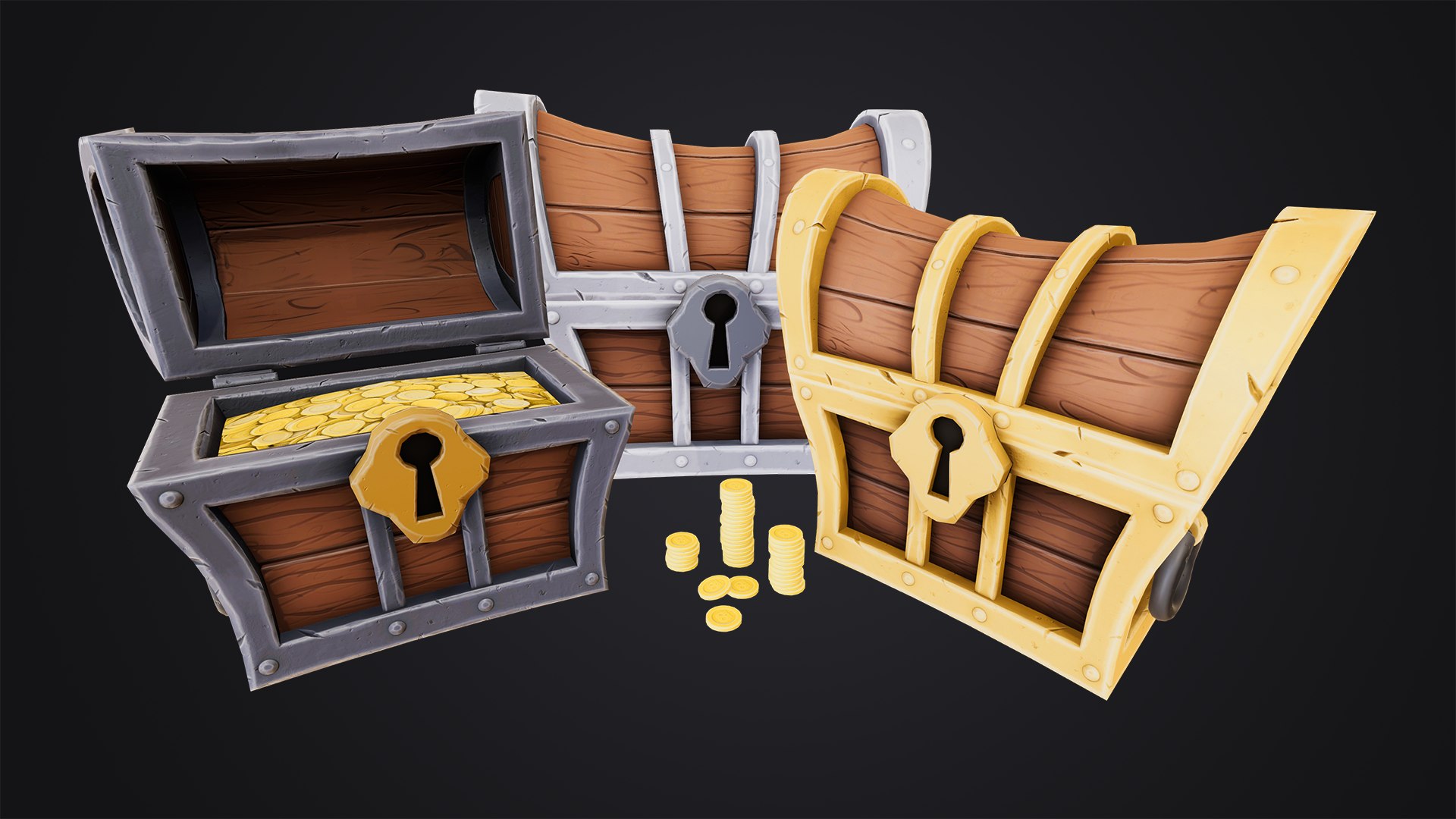 3D Stylized Chest - TurboSquid 1713000