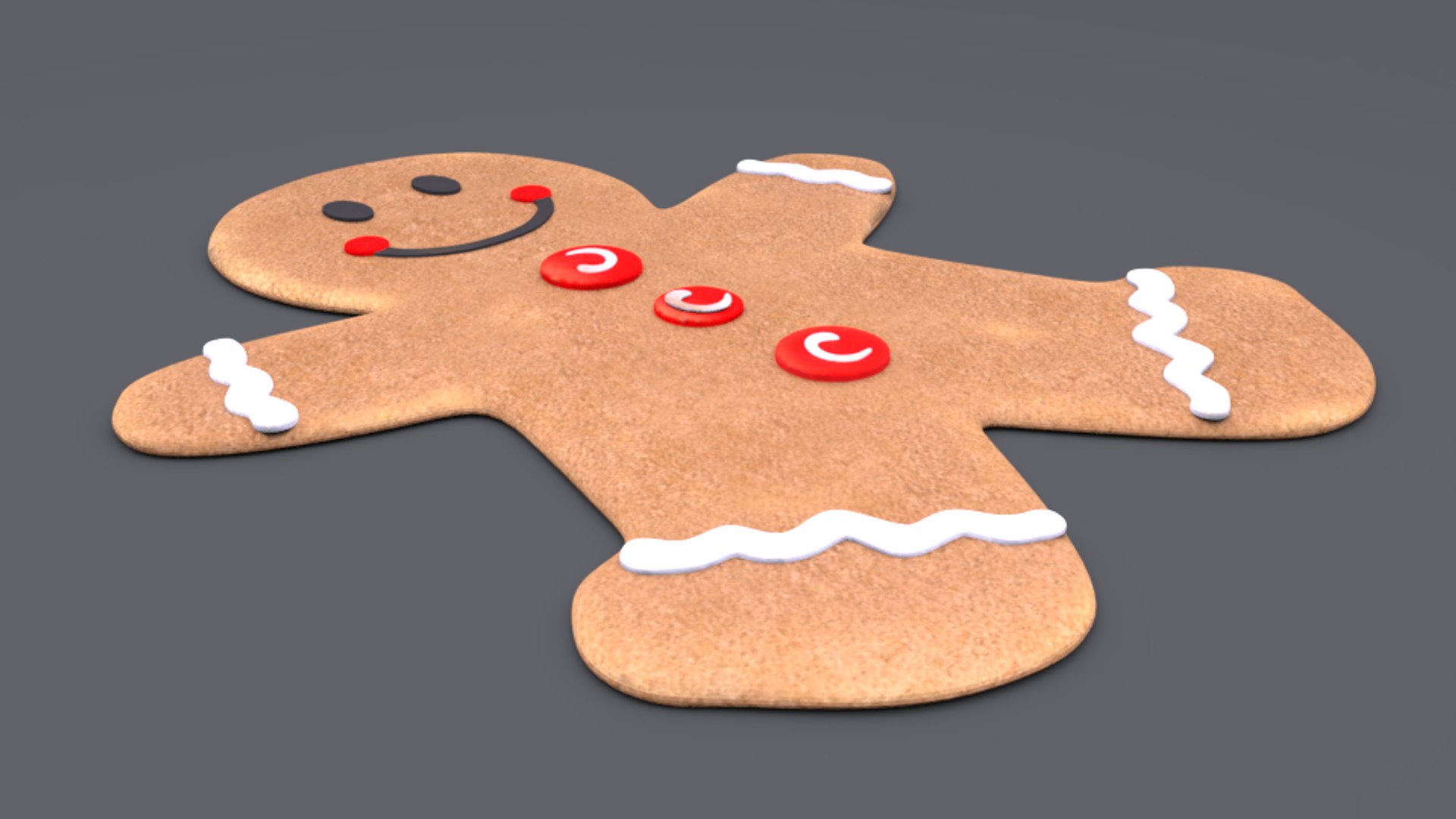 Gingerbread Man 3D Model - TurboSquid 1351590