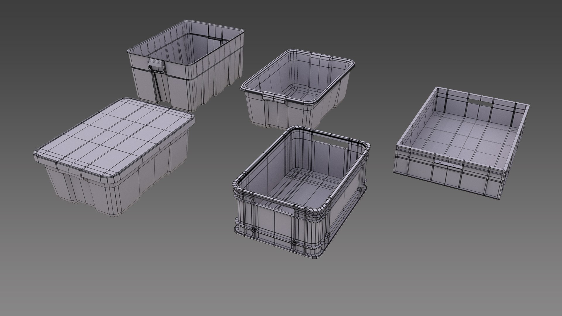 3D Plastic Storage Boxes - TurboSquid 1534783