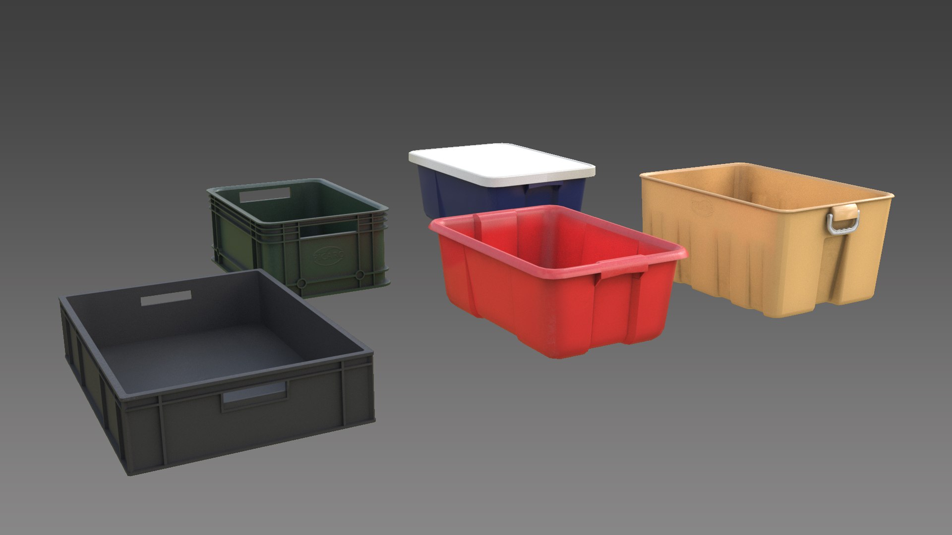 3D Plastic Storage Boxes - TurboSquid 1534783