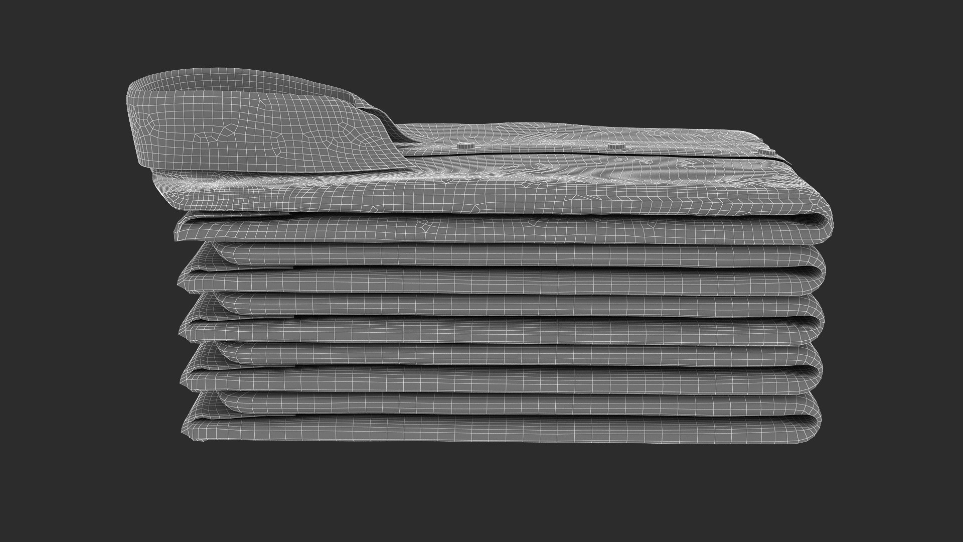 Folded Shirt Stack Model - TurboSquid 2003616