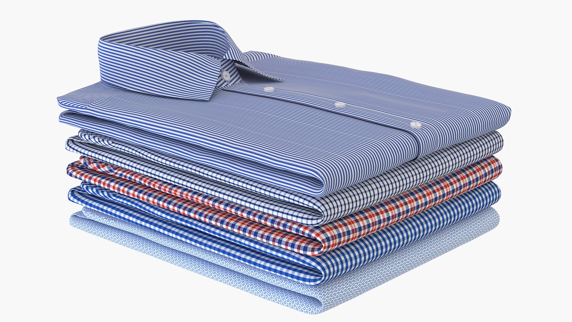 Folded Shirt Stack Model - TurboSquid 2003616