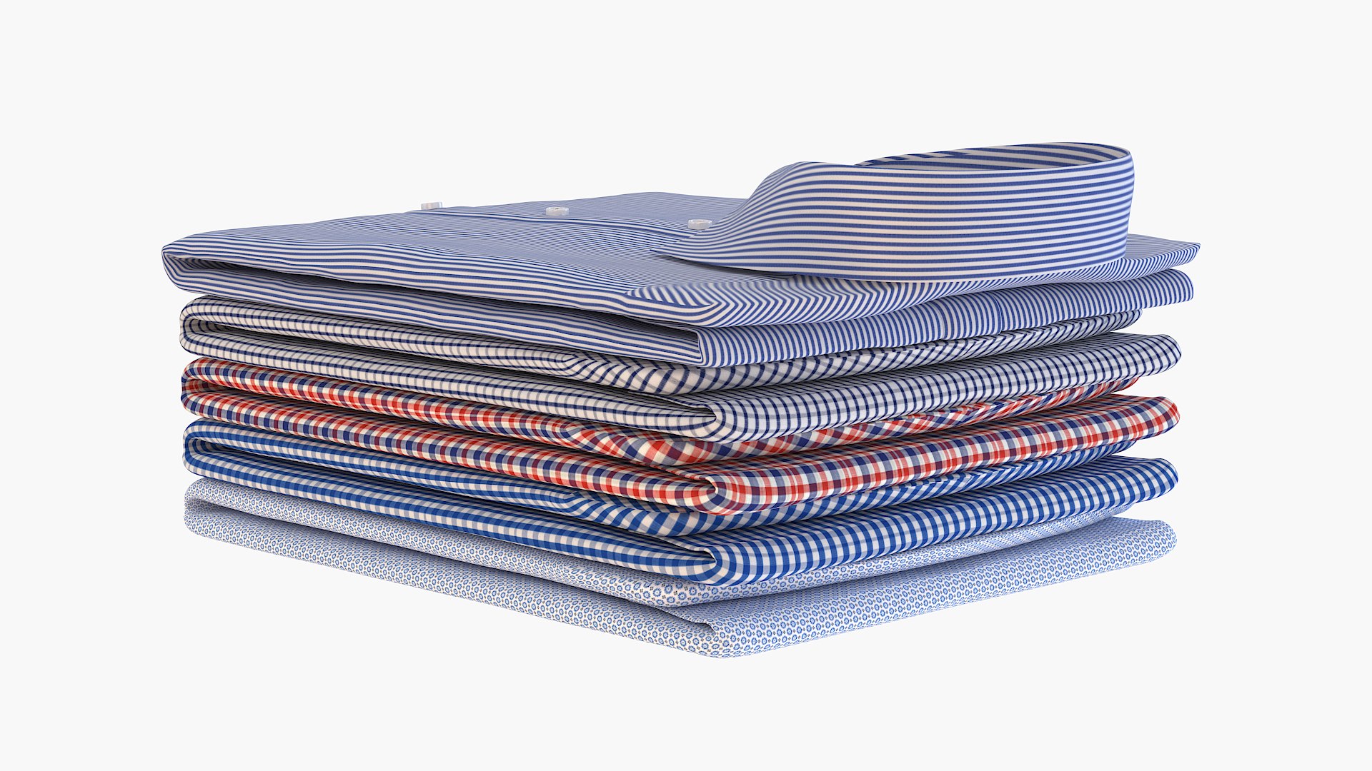 Folded Shirt Stack Model - TurboSquid 2003616