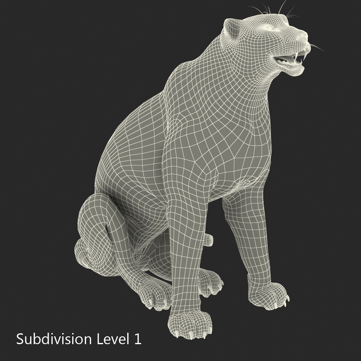 3ds max snow leopard pose