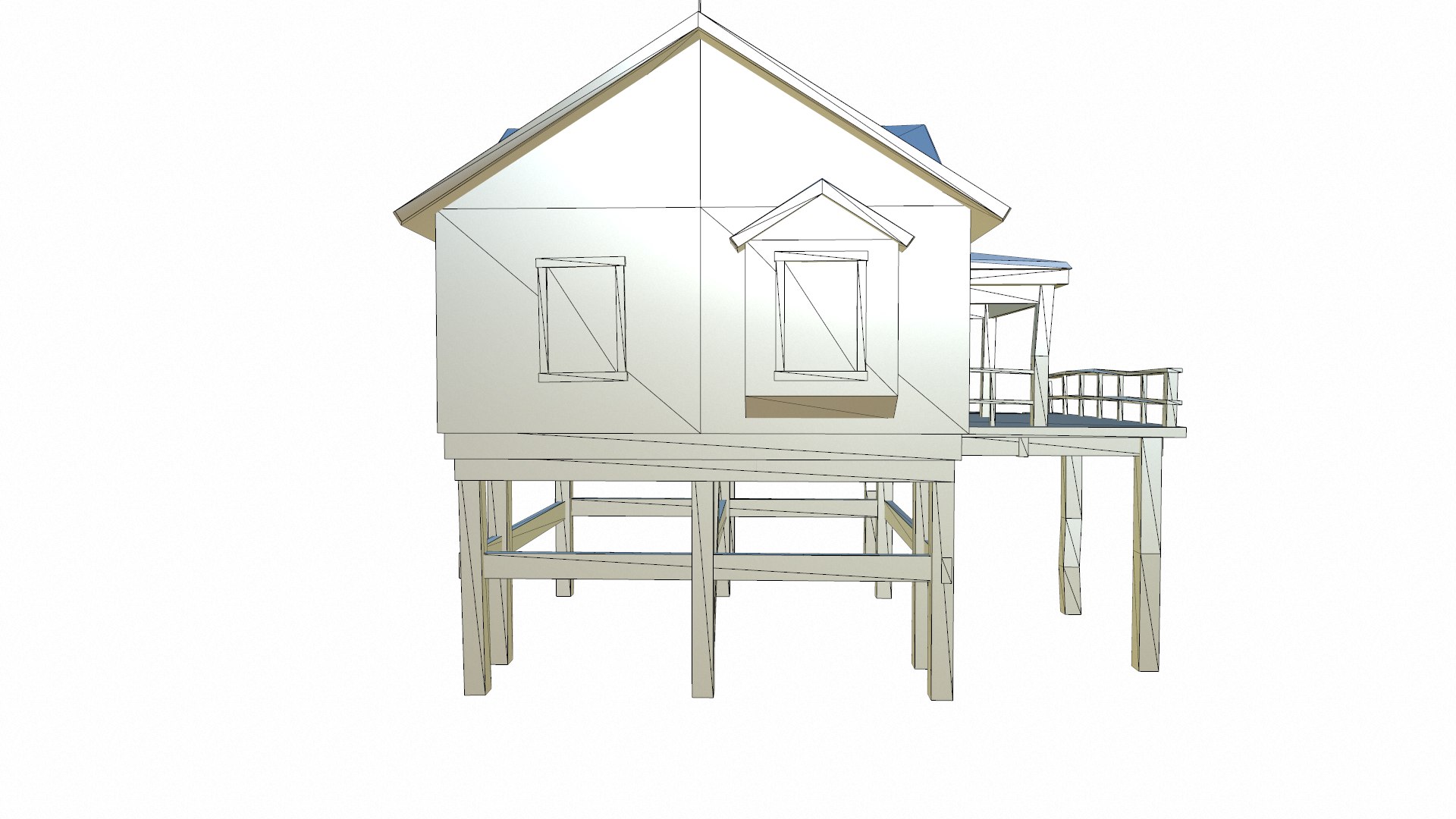 Free Cliff House 3D Model - TurboSquid 1593683