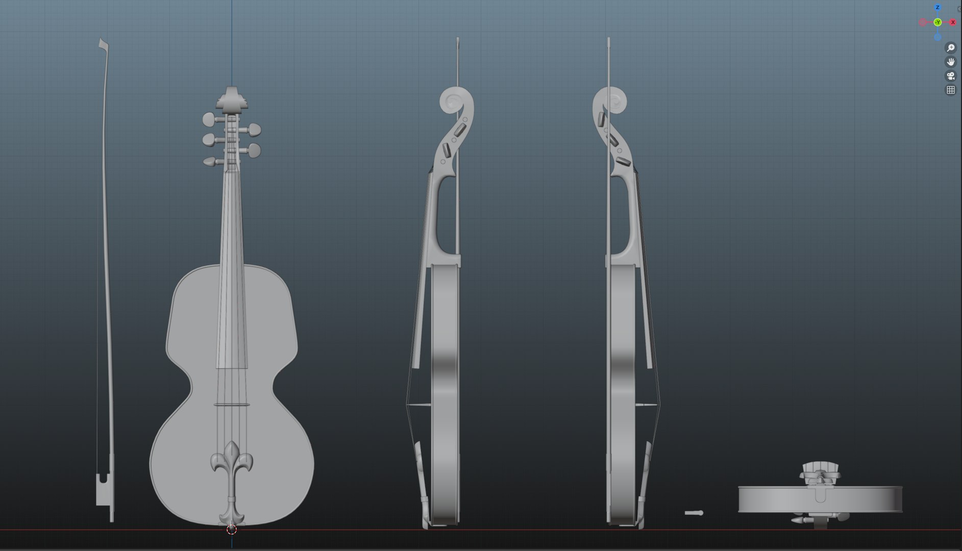3D Violin FM Ashley 5 String Music Instrument Low-poly - TurboSquid 2234058