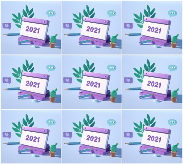 Cartoon elements Cartoon scene 2D calendar UI icon animation cartoon ...