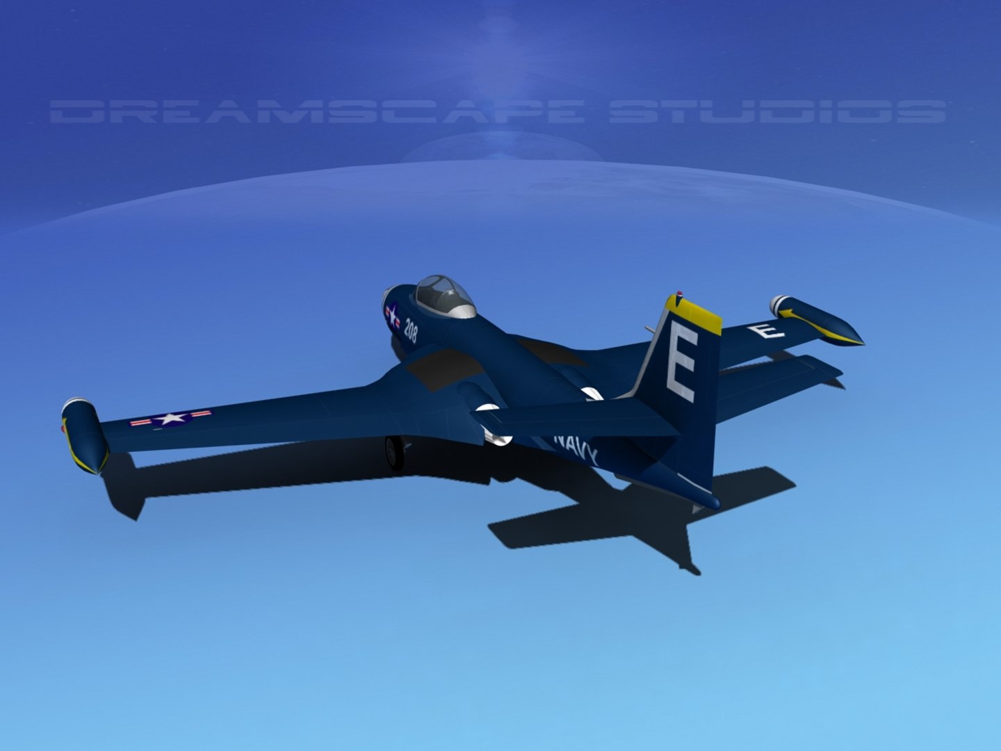 3d korean f2h banshee jet fighter