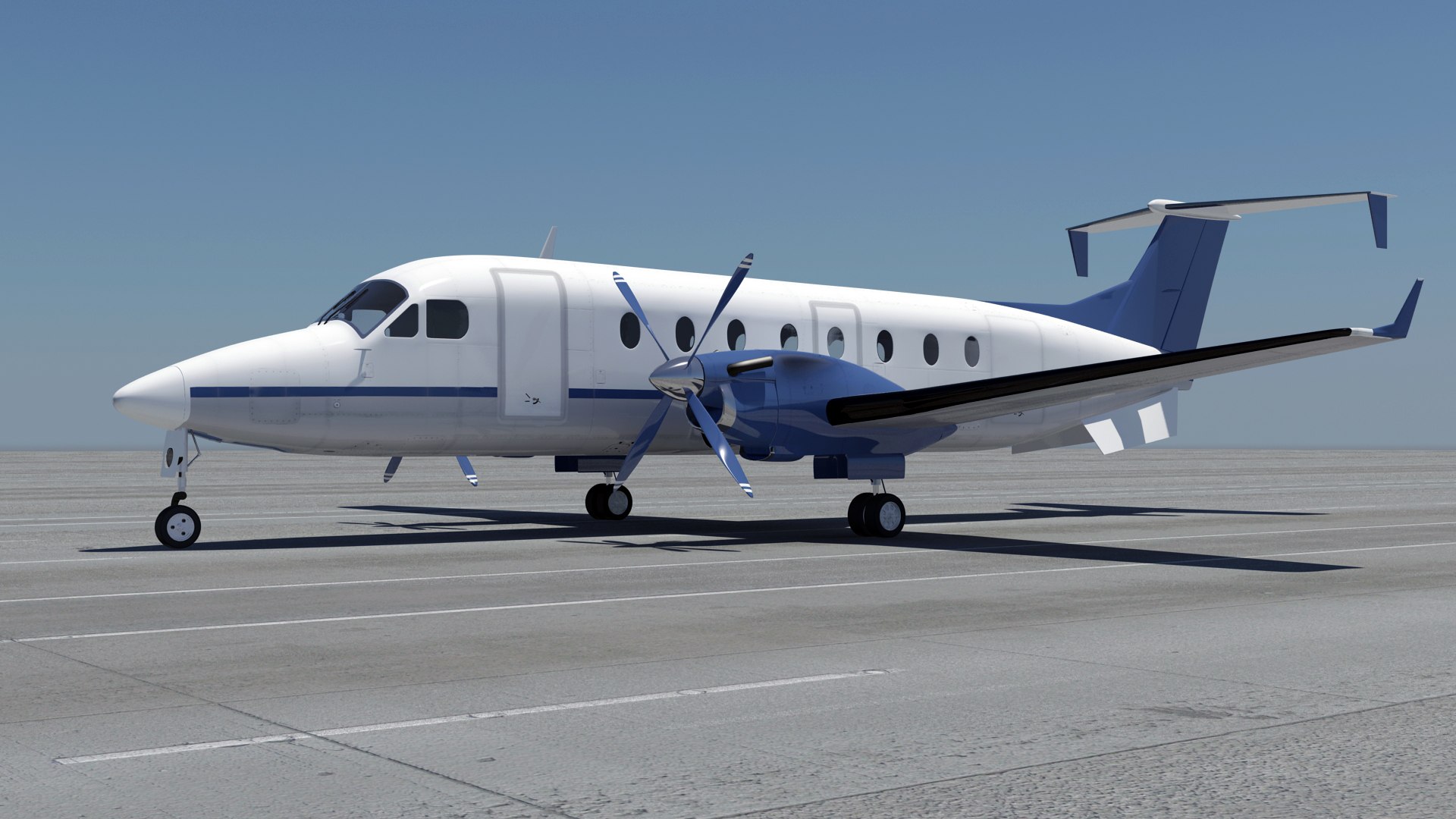 3d Max Beechcraft 1900d Airplane