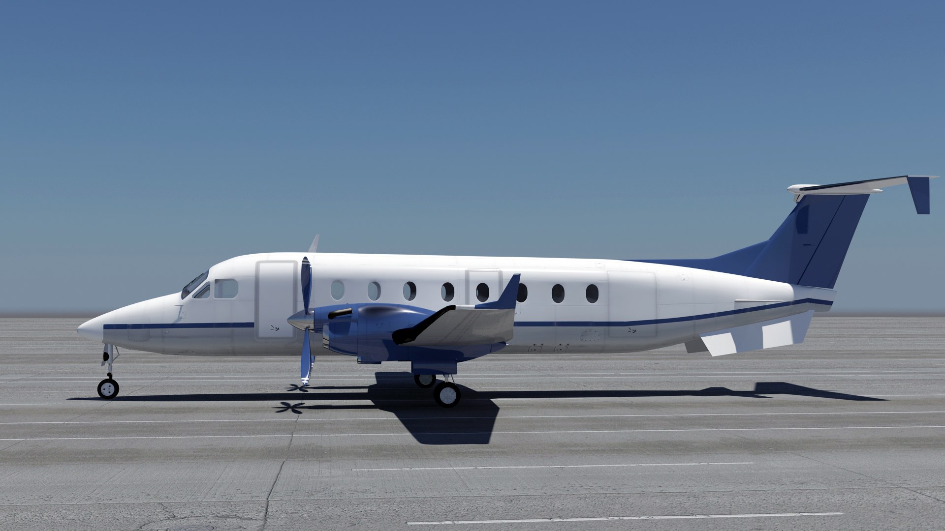 3d Max Beechcraft 1900d Airplane