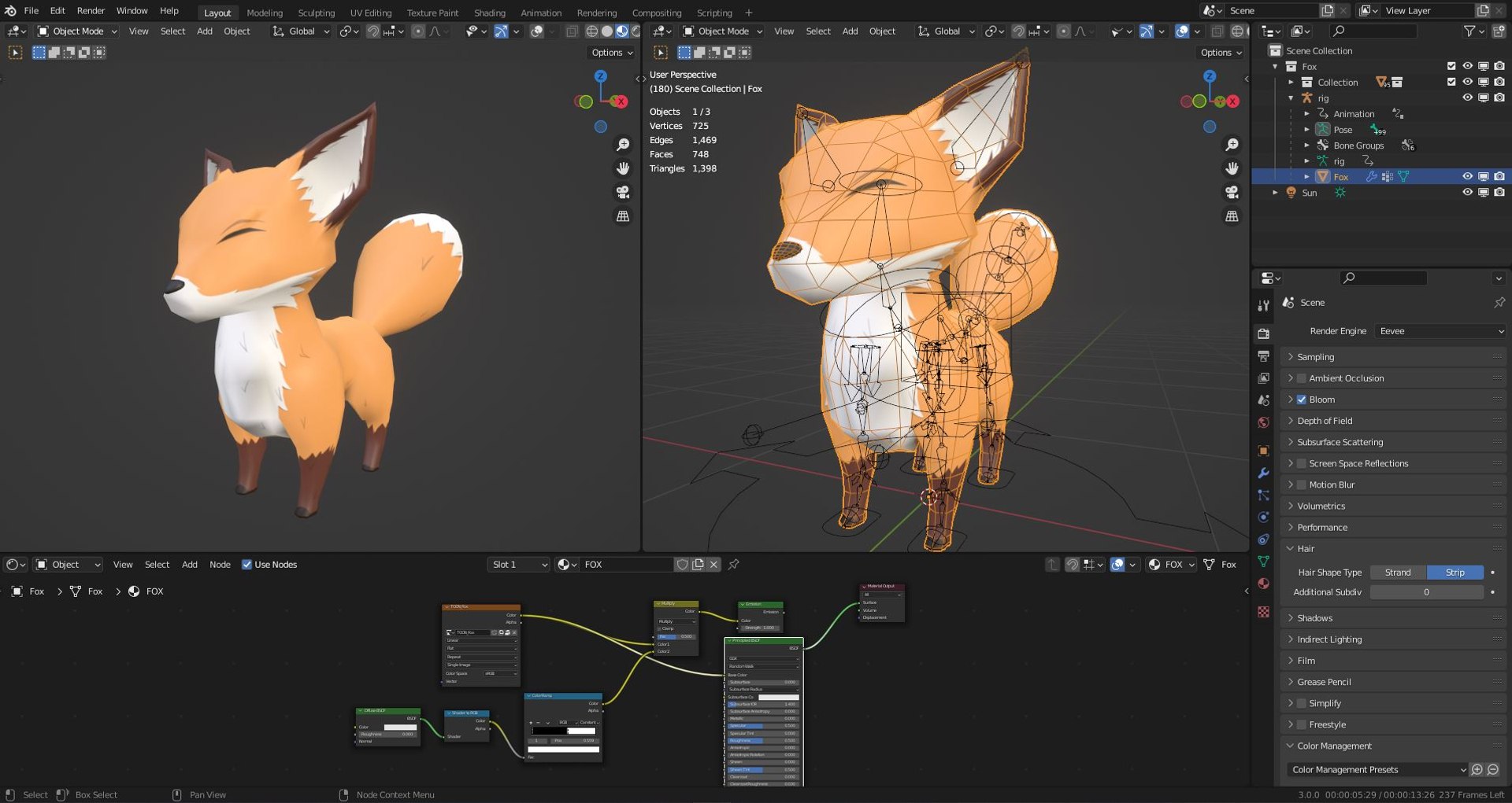 3D TOON FOX - TurboSquid 1829275