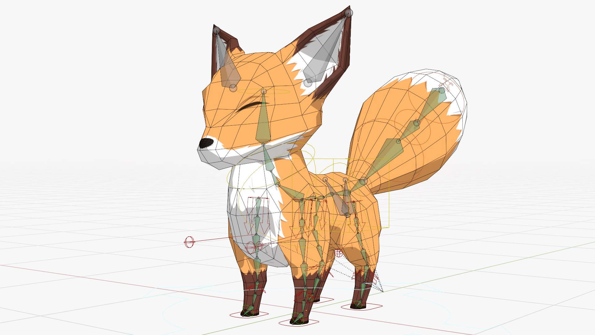 3D TOON FOX - TurboSquid 1829275