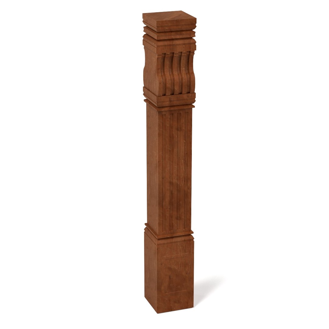 3d Model Wooden Column