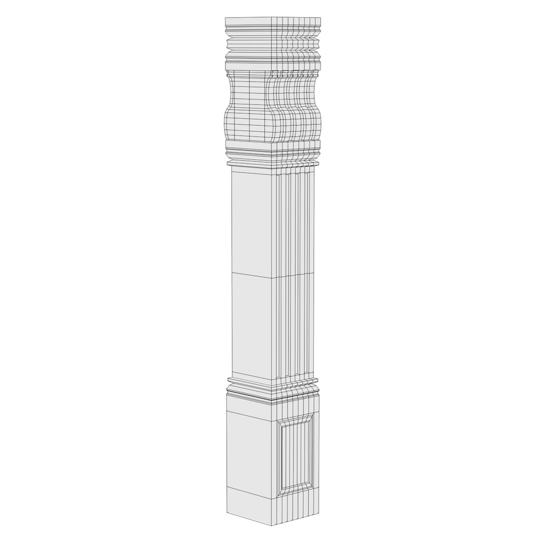 3d Model Wooden Column